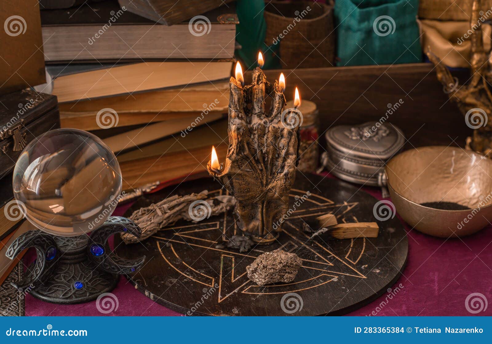 Magical Altar, Old Magic Concept, Spells and Prediction Concept Stock ...