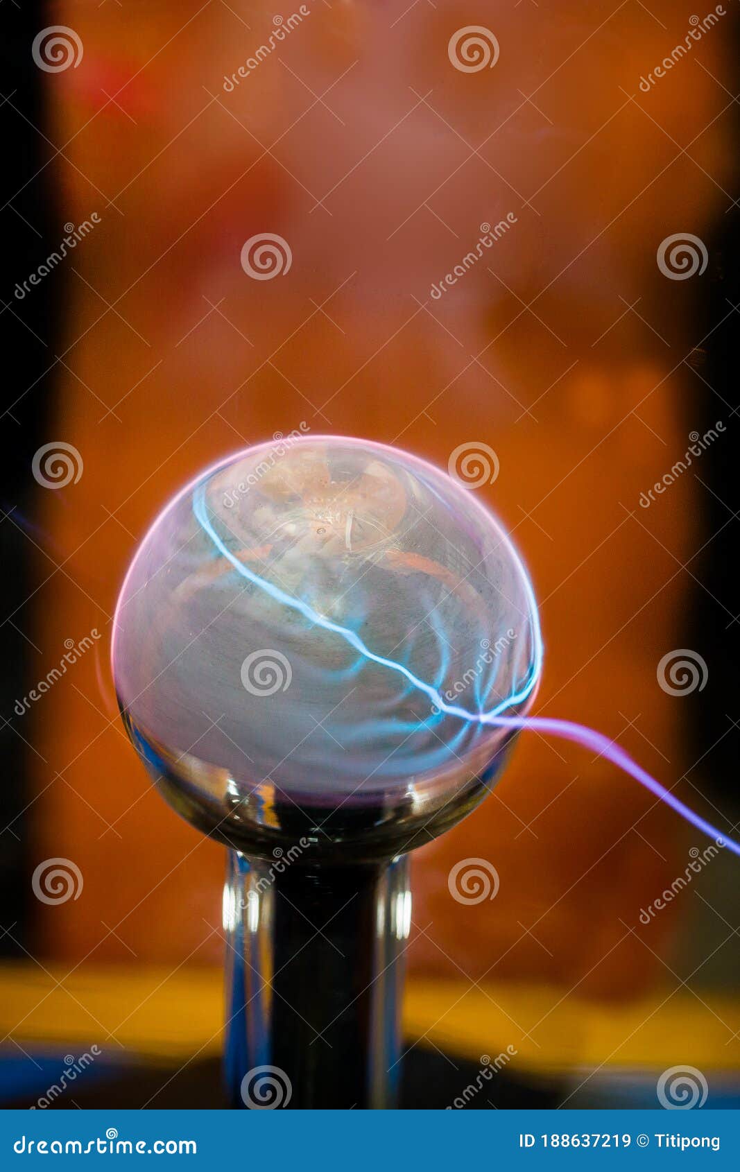 Magical Ball with the Electricity Current Display Stock Image - Image ...