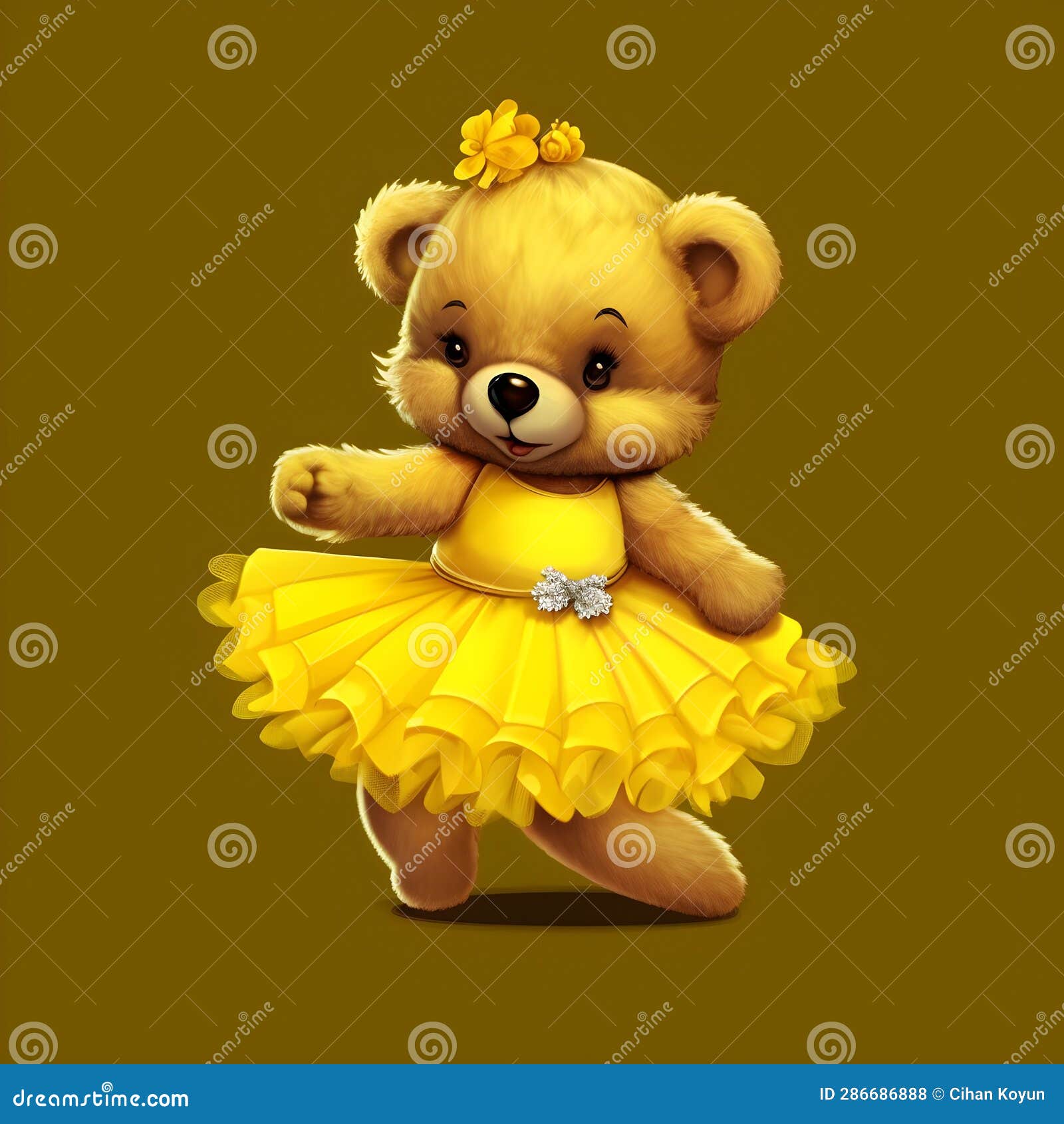 Magical Bear Ballet Artwork Stock Illustration - Illustration of baby ...