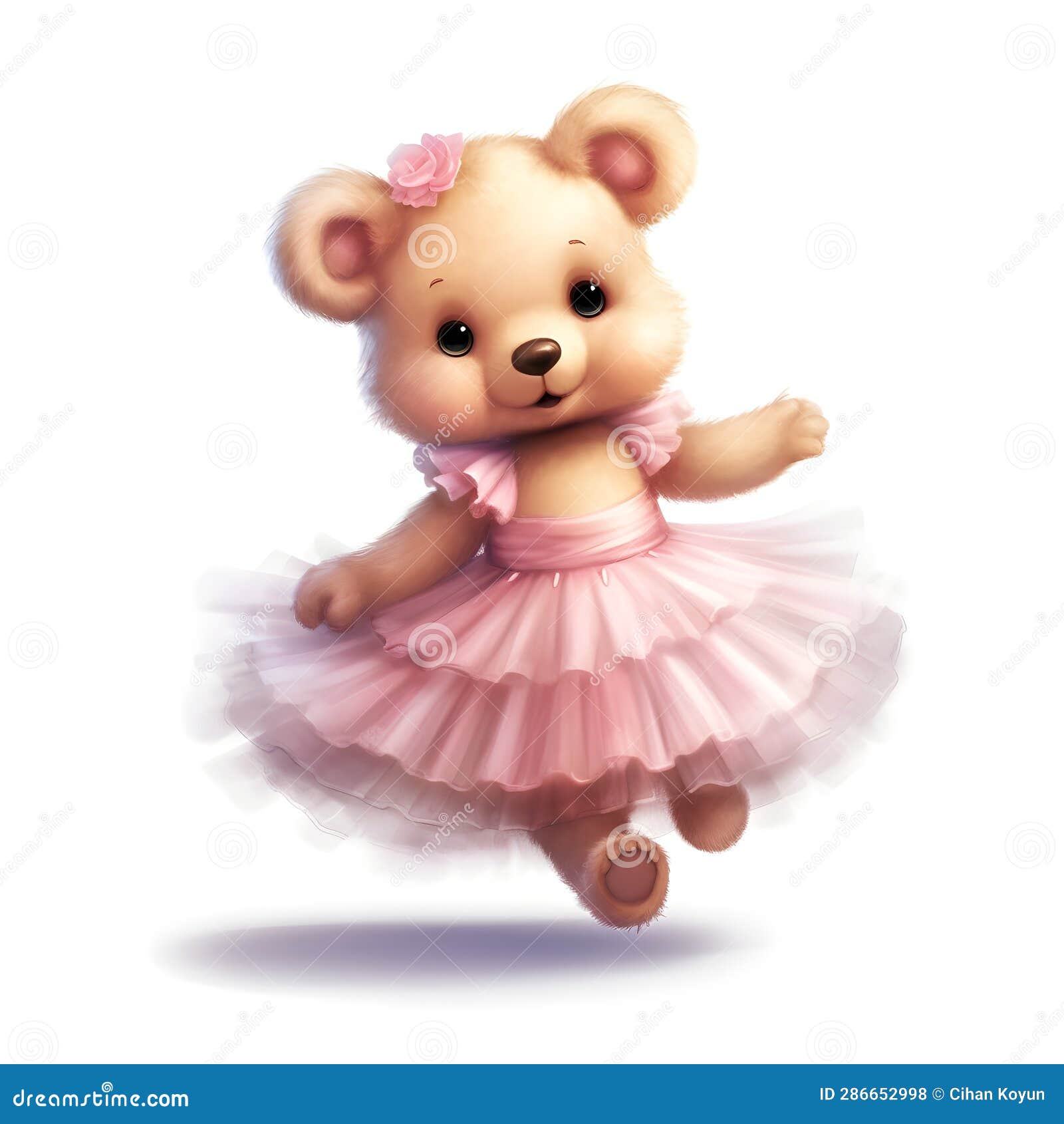 Magical Bear Ballet Artwork Stock Illustration - Illustration of soft ...