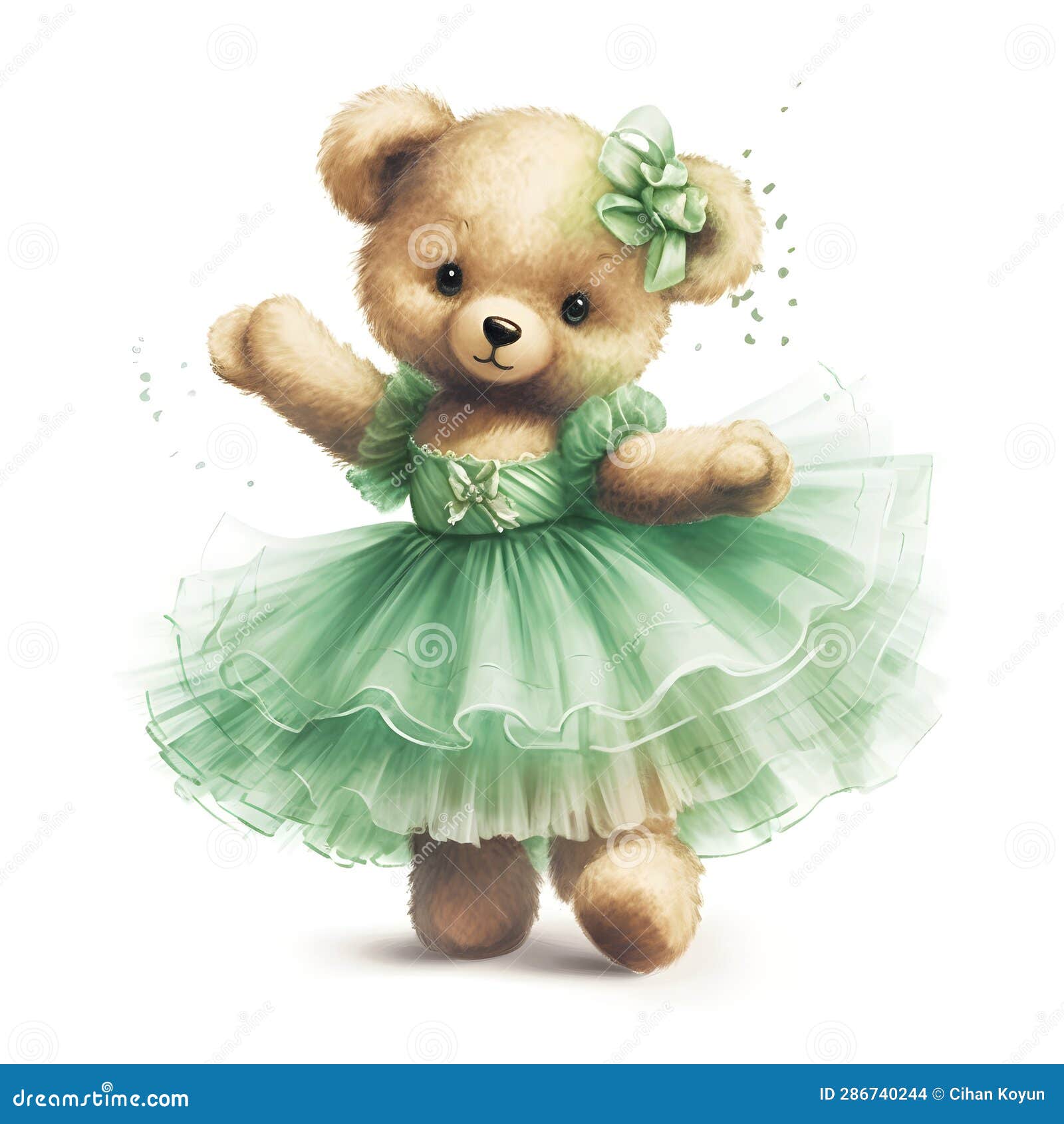 Magical bear dance artwork stock illustration. Illustration of black ...