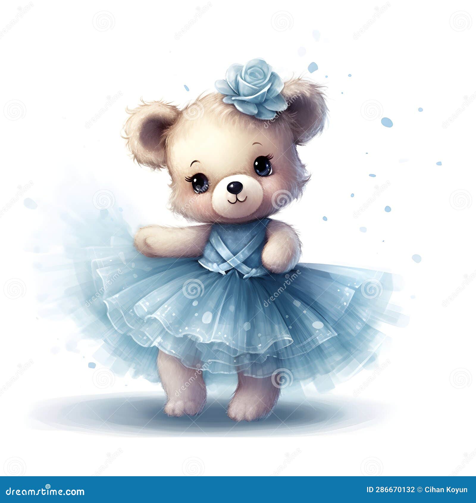 Magical bear dance artwork stock illustration. Illustration of lovely ...