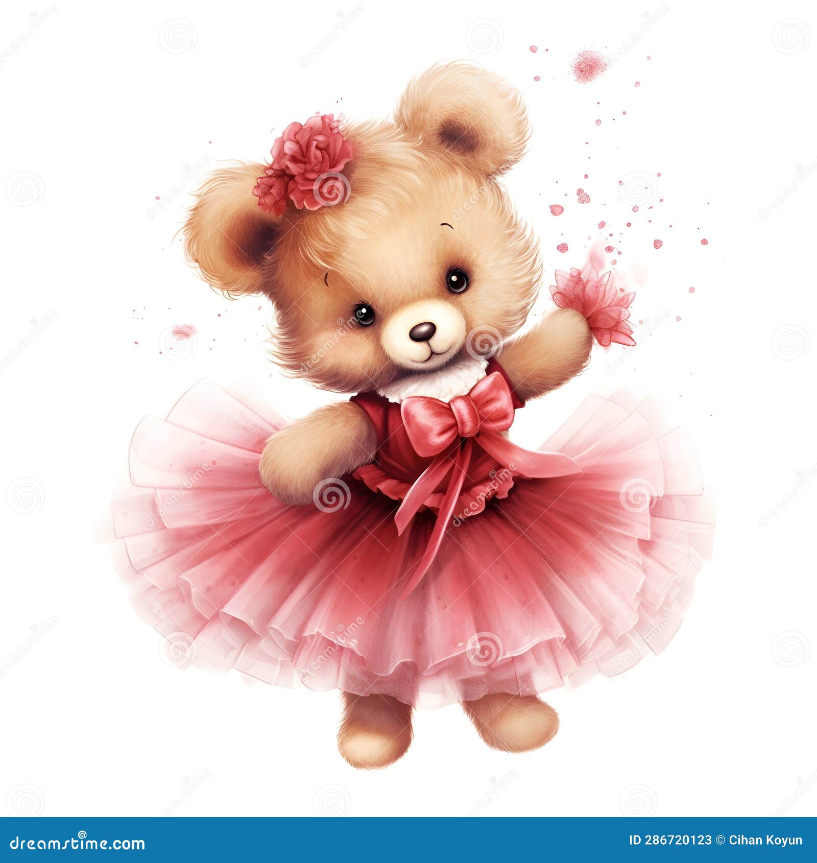 Magical bear dance artwork stock illustration. Illustration of cute ...