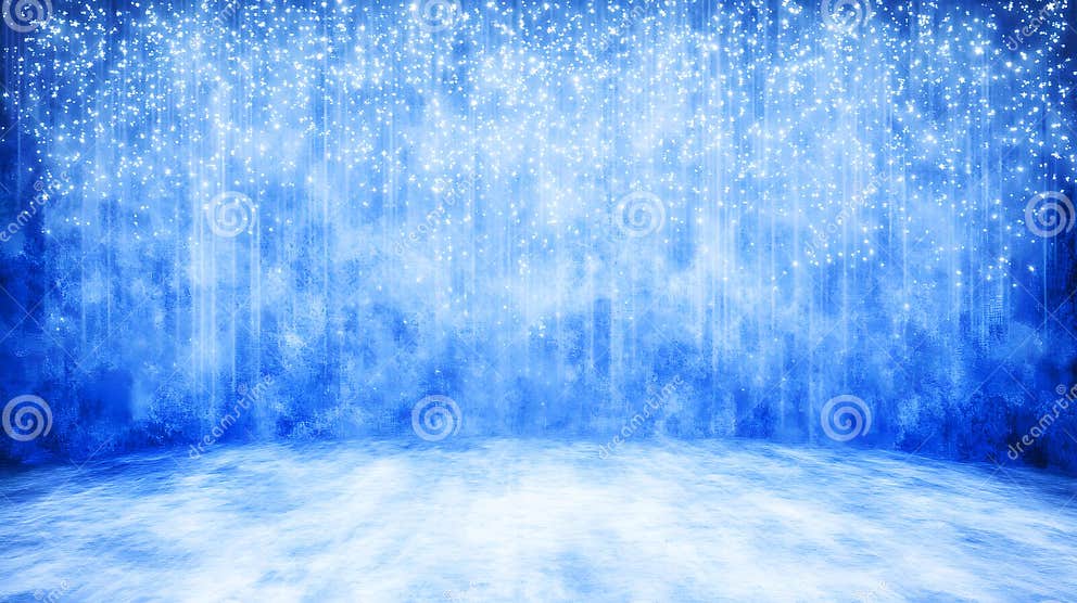 Magical Blue Background with Shimmering Lights Stock Photo - Image of ...