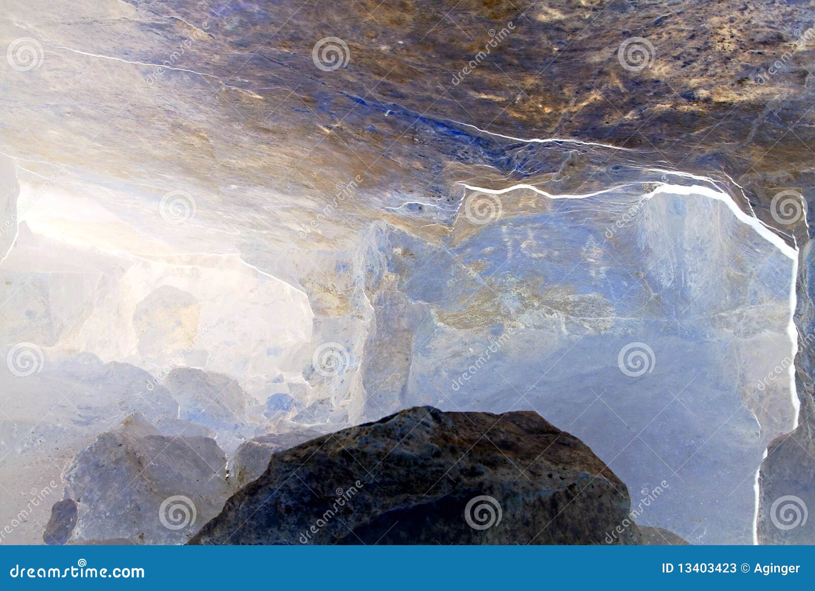 Magical blue cave stock illustration. Illustration of cave - 13403423