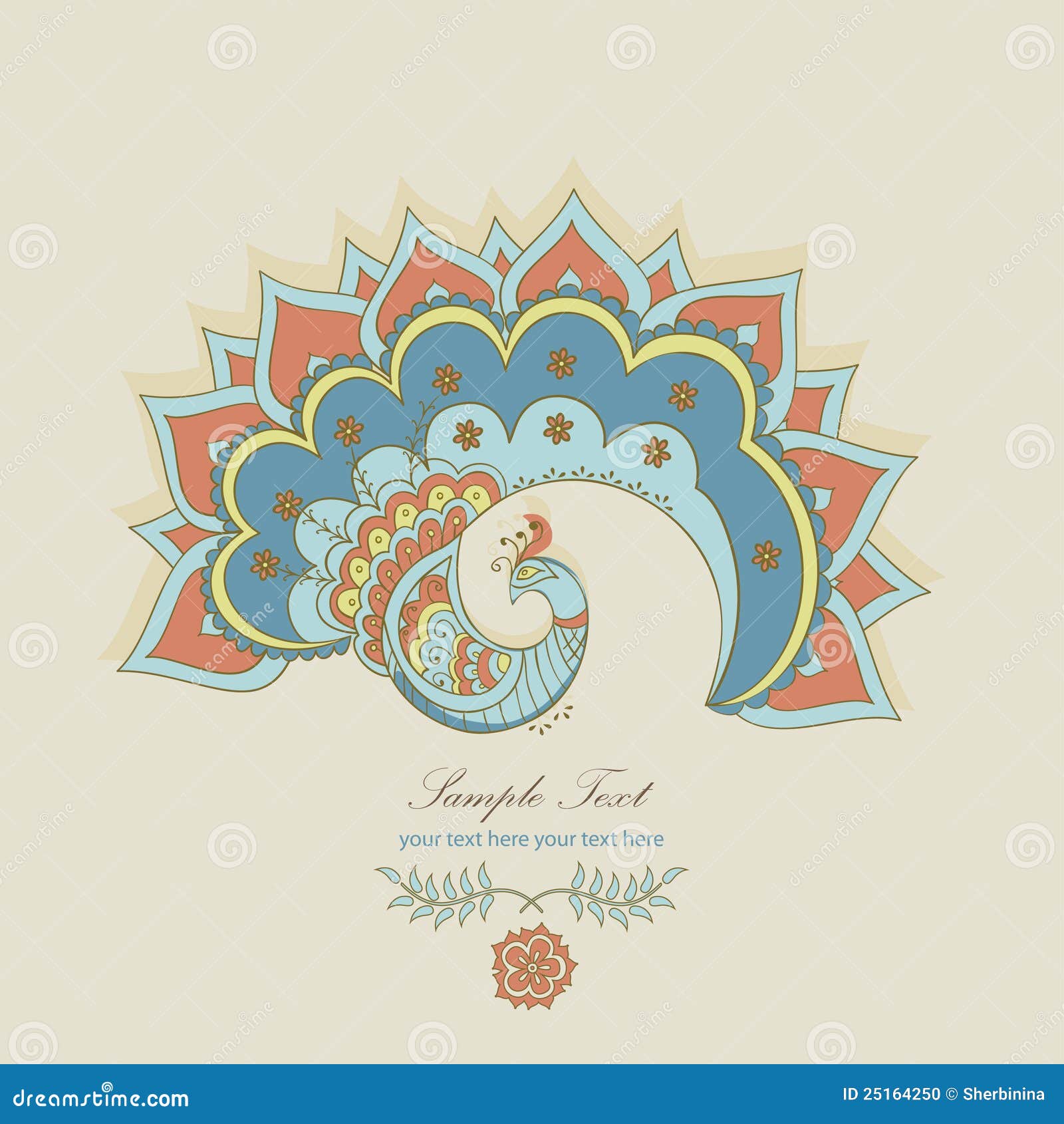 Magical blue peacock stock vector. Illustration of assembly - 25164250