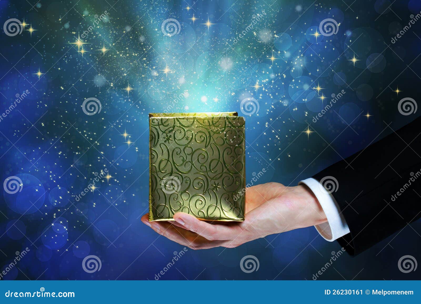 Magical Box stock image. Image of abstract, glow, birthday - 26230161