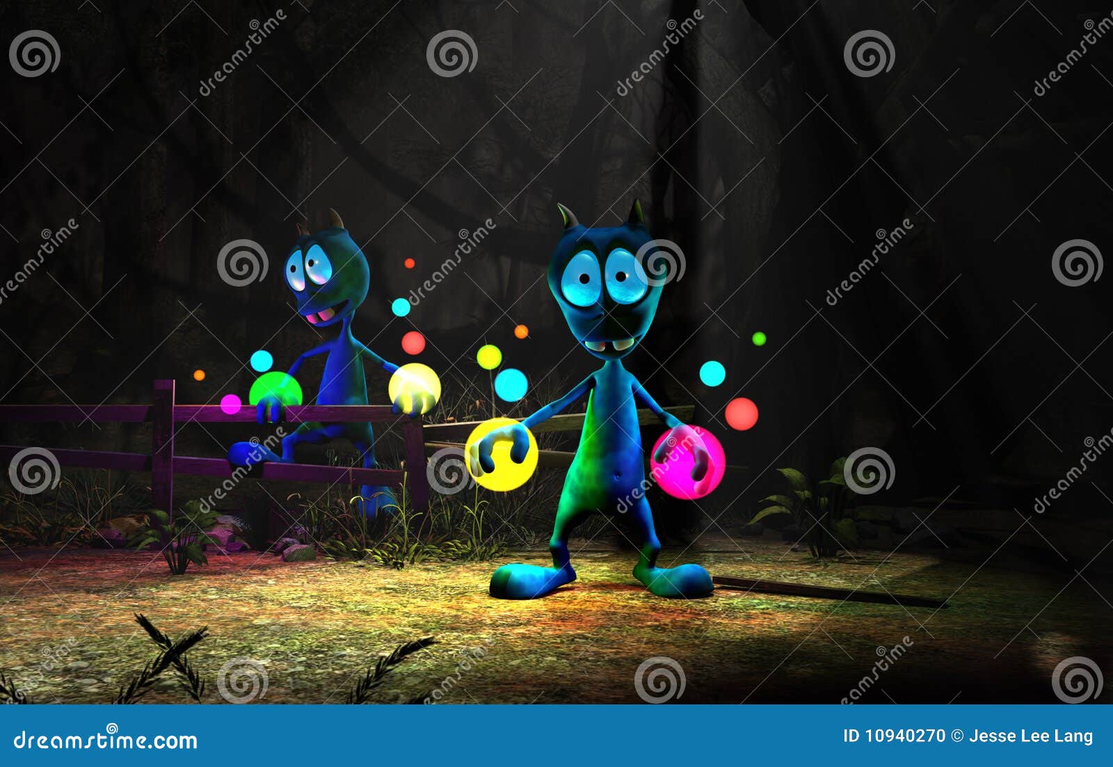 Magical Cartoon Alien Character Stock Illustration - Illustration of ...