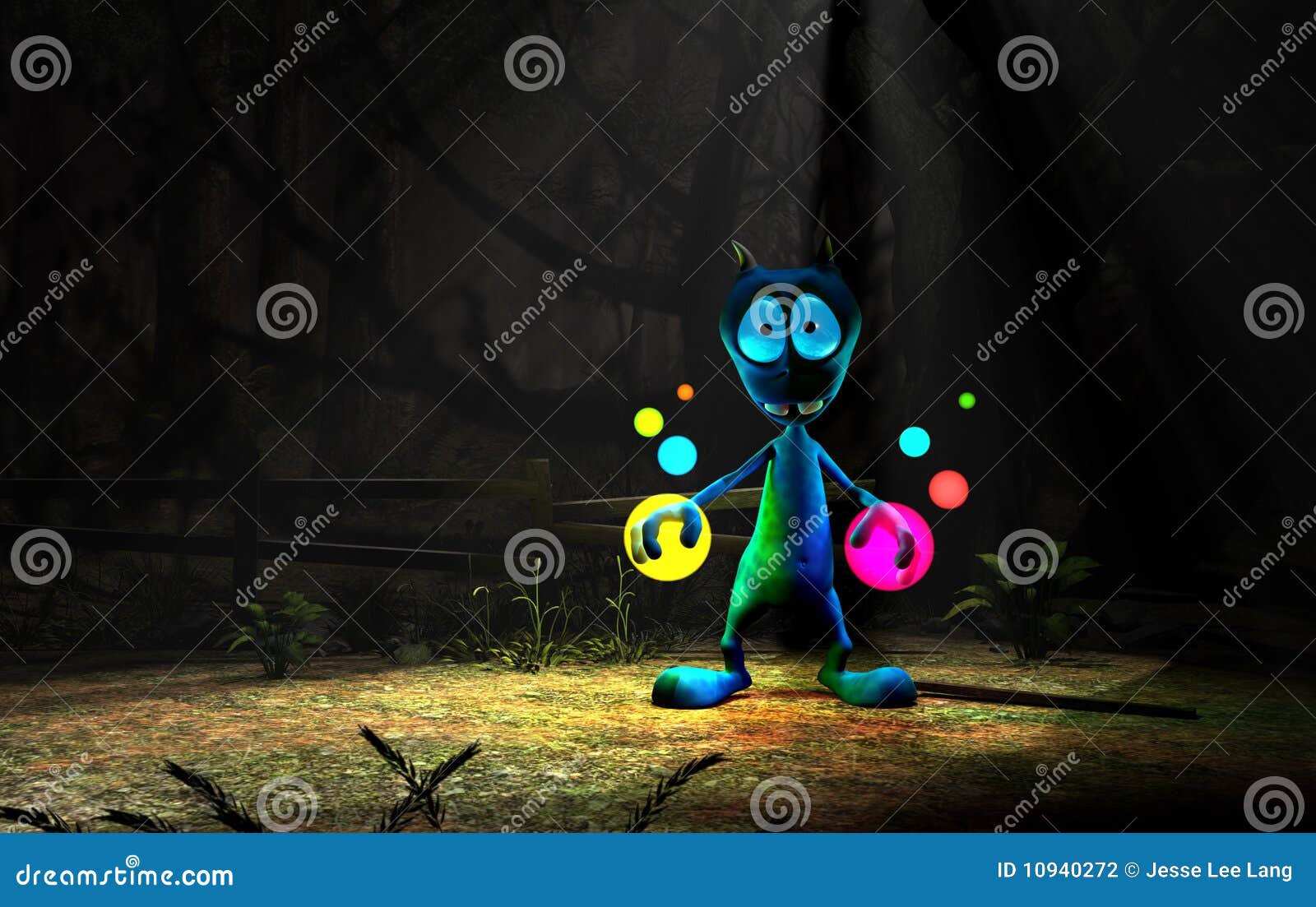Magical Cartoon Alien Character Royalty-Free Stock Image ...