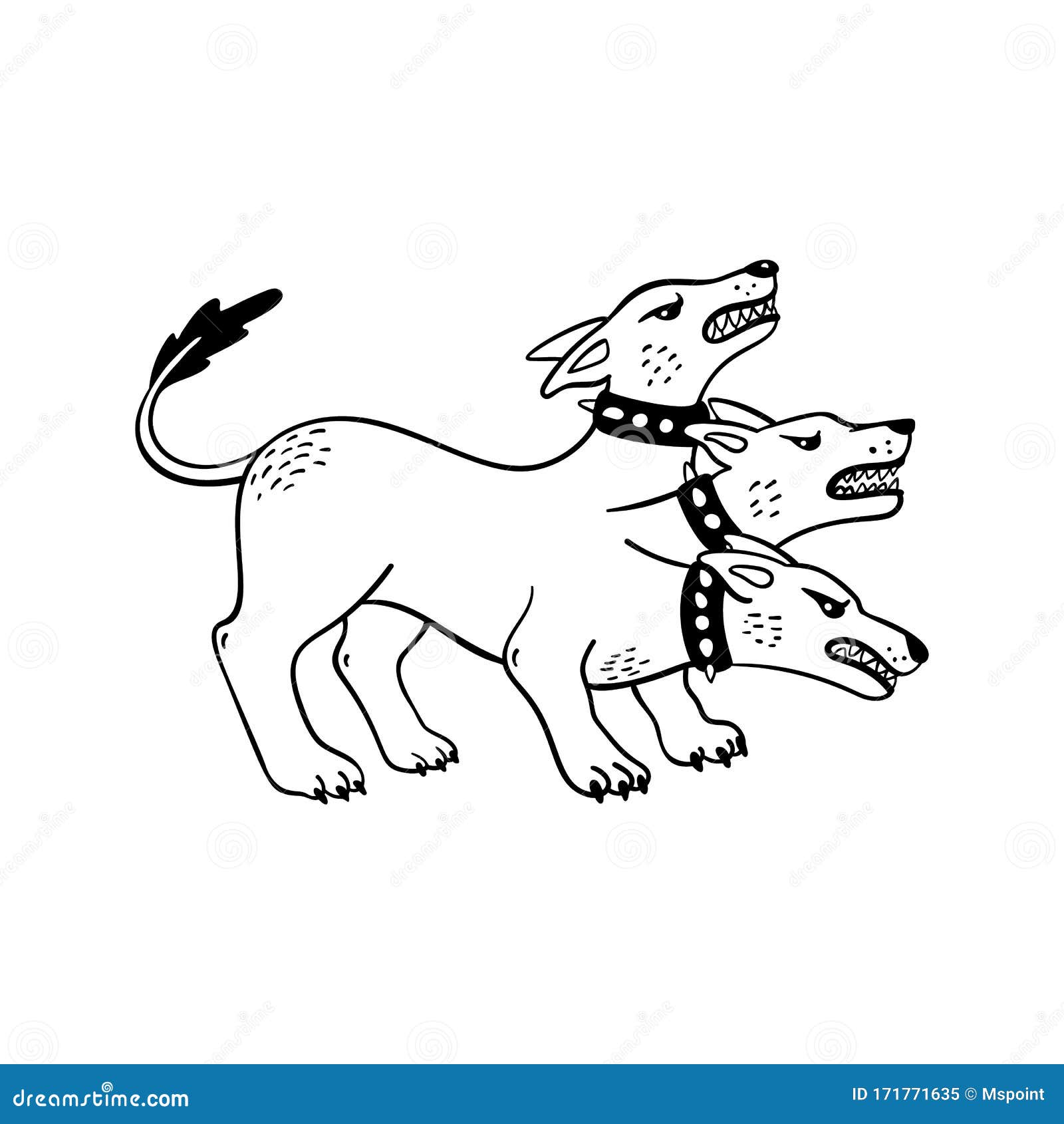 Cerberus Vector Icon On White Background Flat Vector Cerberus Icon