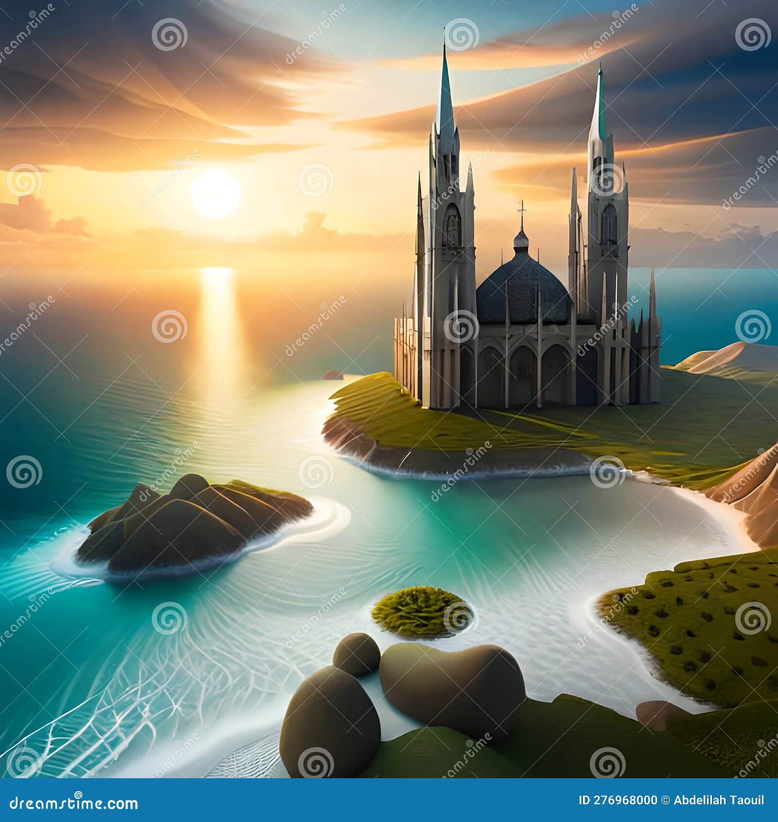 Magical Dreamscape an Abstract Rendering of an Ethereal Scale ...