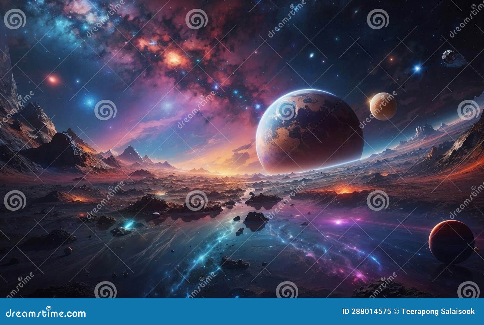 The Magical Dreamy Stars and Universe Stock Illustration - Illustration ...