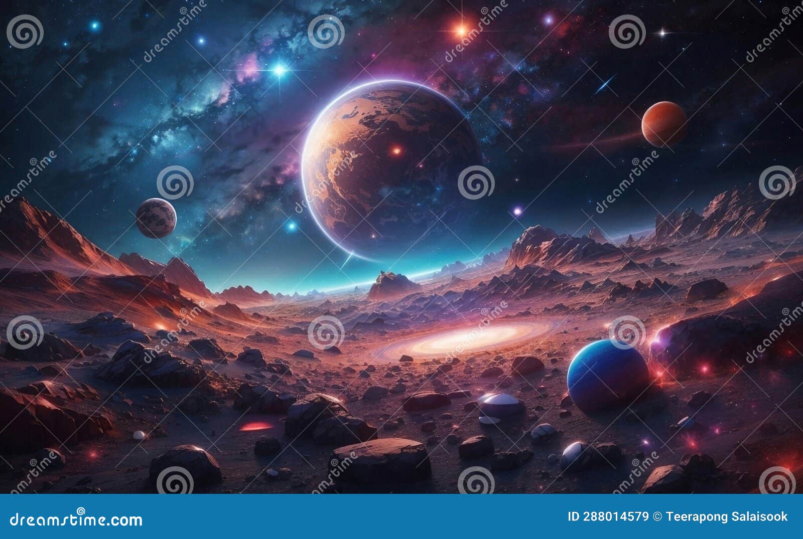The Magical Dreamy Stars and Universe Stock Illustration - Illustration ...