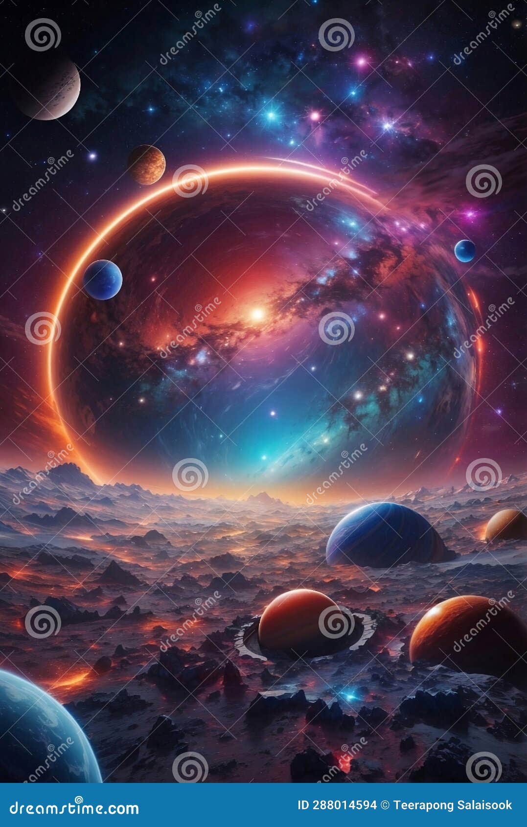The Magical Dreamy Stars and Universe Stock Illustration - Illustration ...