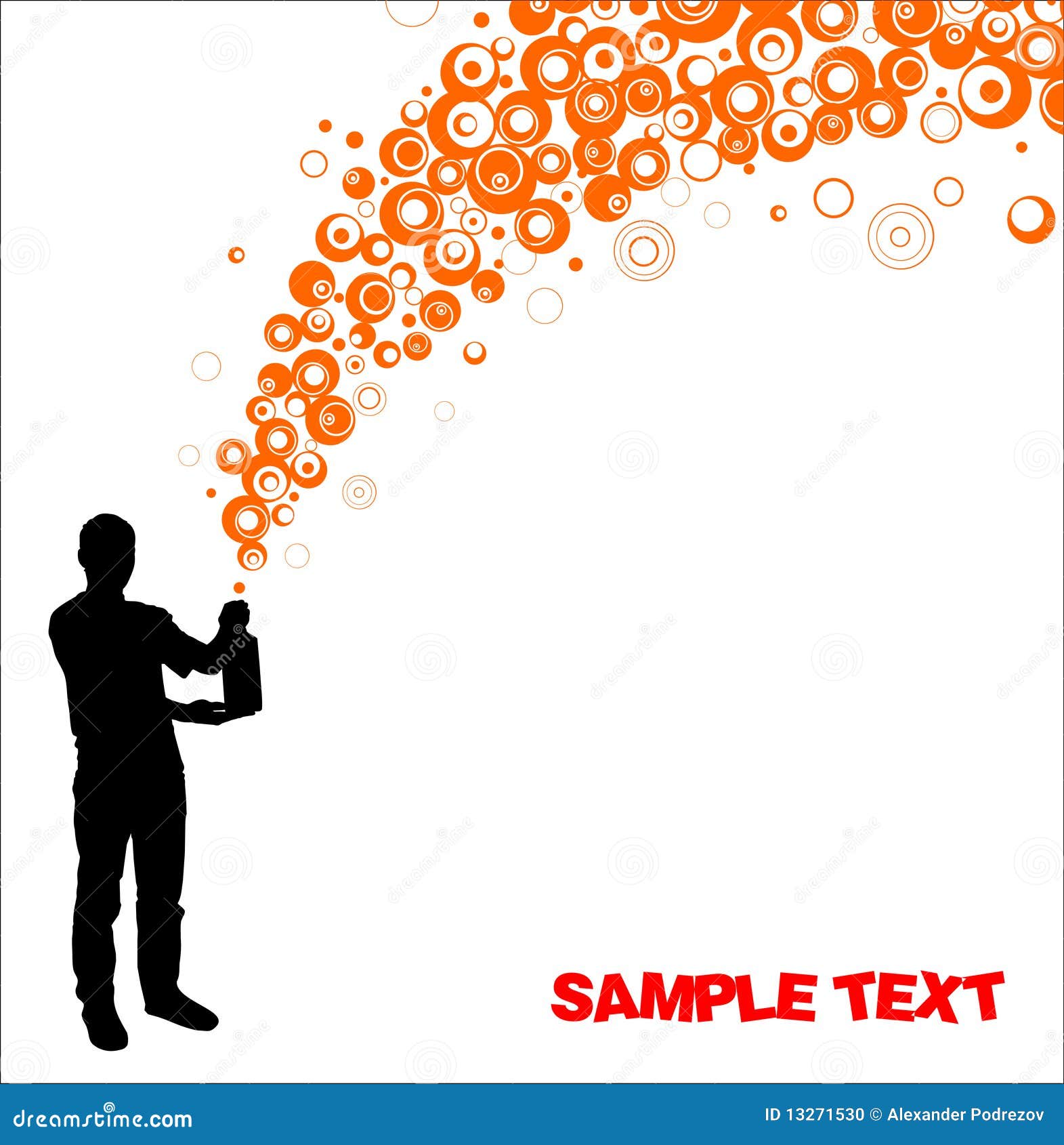 Magical energy young man stock illustration. Illustration of crowd ...