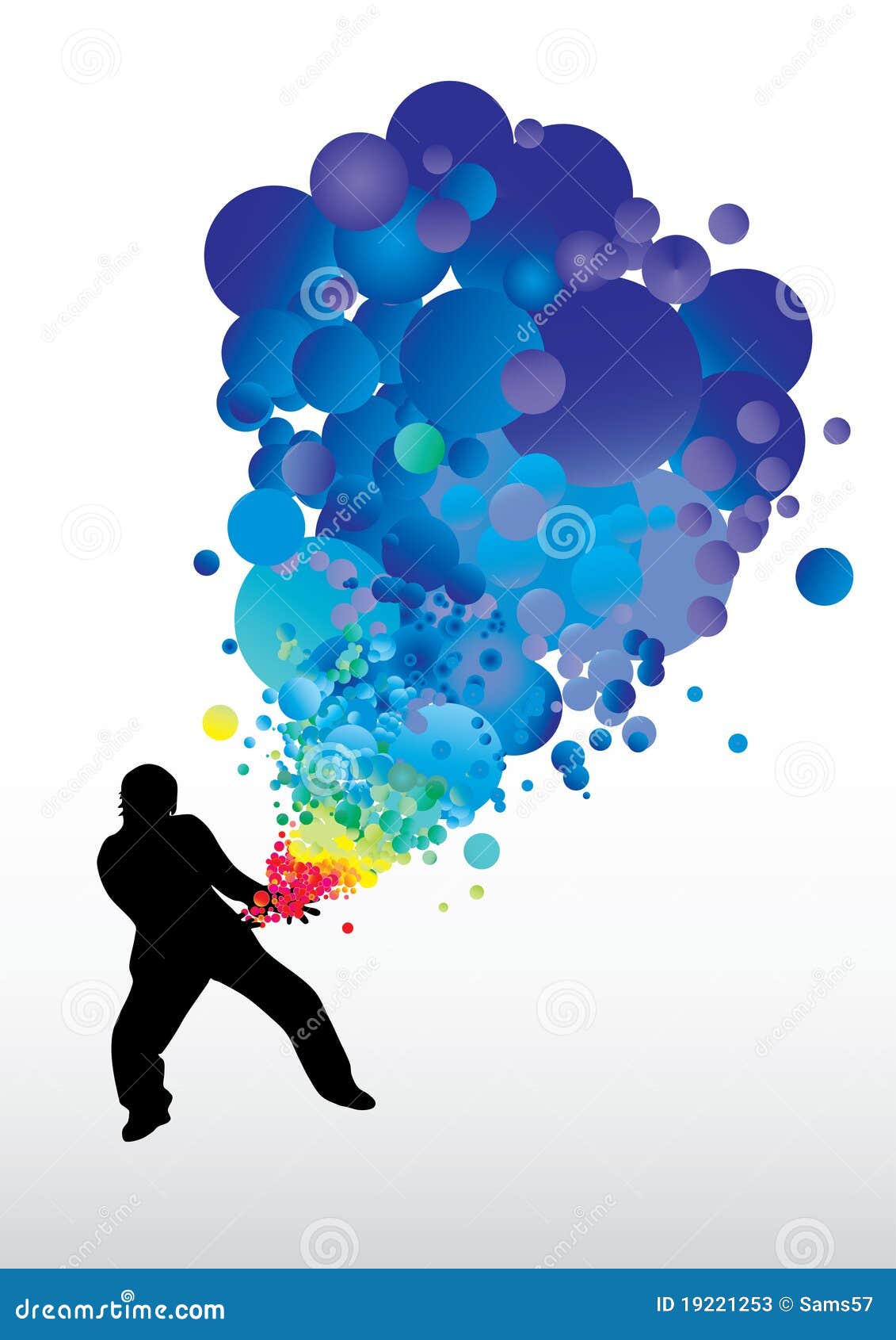 Magical energy young man stock vector. Illustration of paisley - 19221253