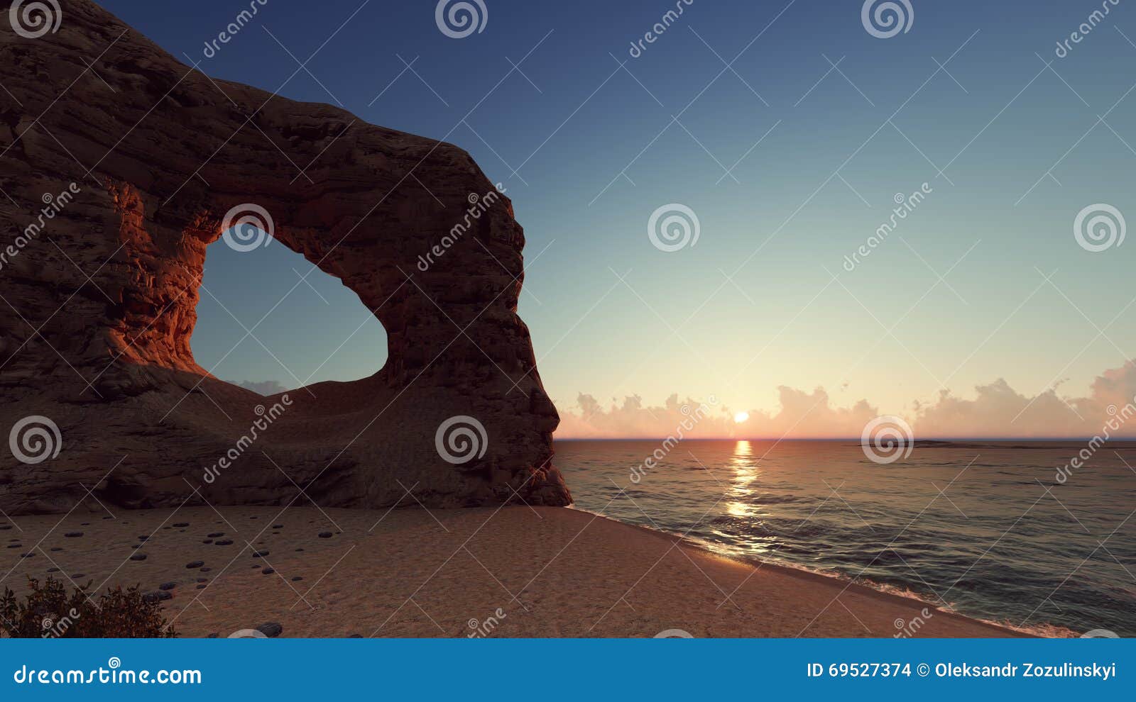 Magical evening on the sea stock photo. Image of color - 69527374
