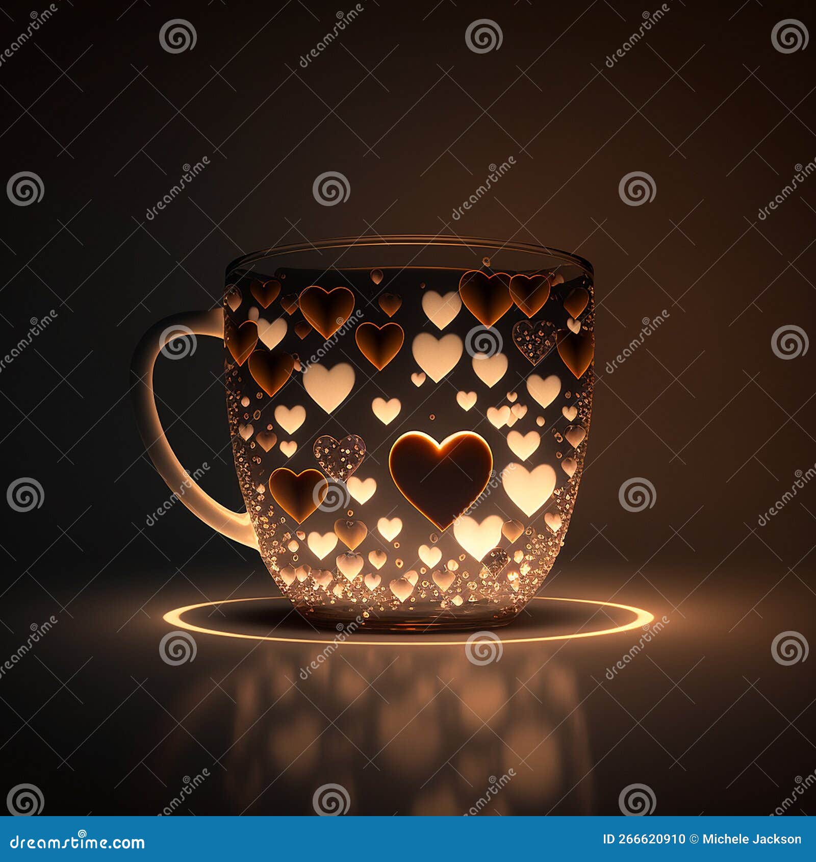 Magical Fantasy Lights in a Cup, Generative Ai Stock Illustration ...