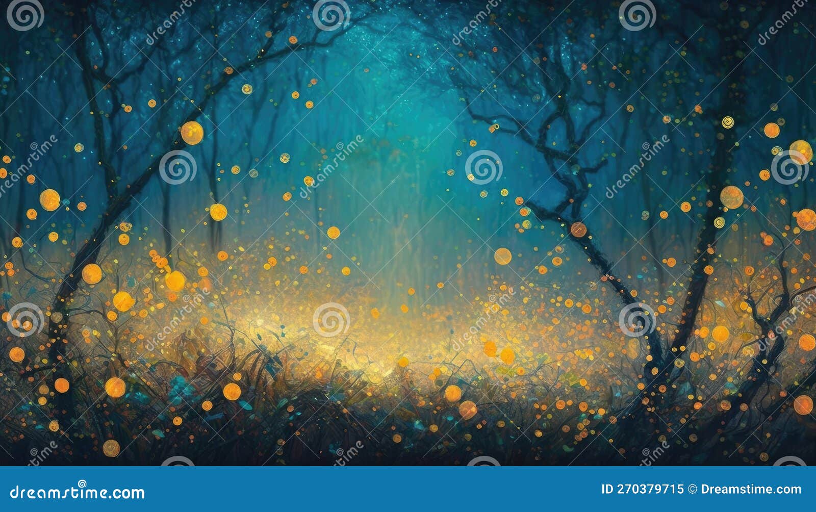 Magical Firefly Field at Night. Lightning Bugs in an Enchanted ... Magical Firefly Field at Night. Lightning Bugs in an Enchanted ...