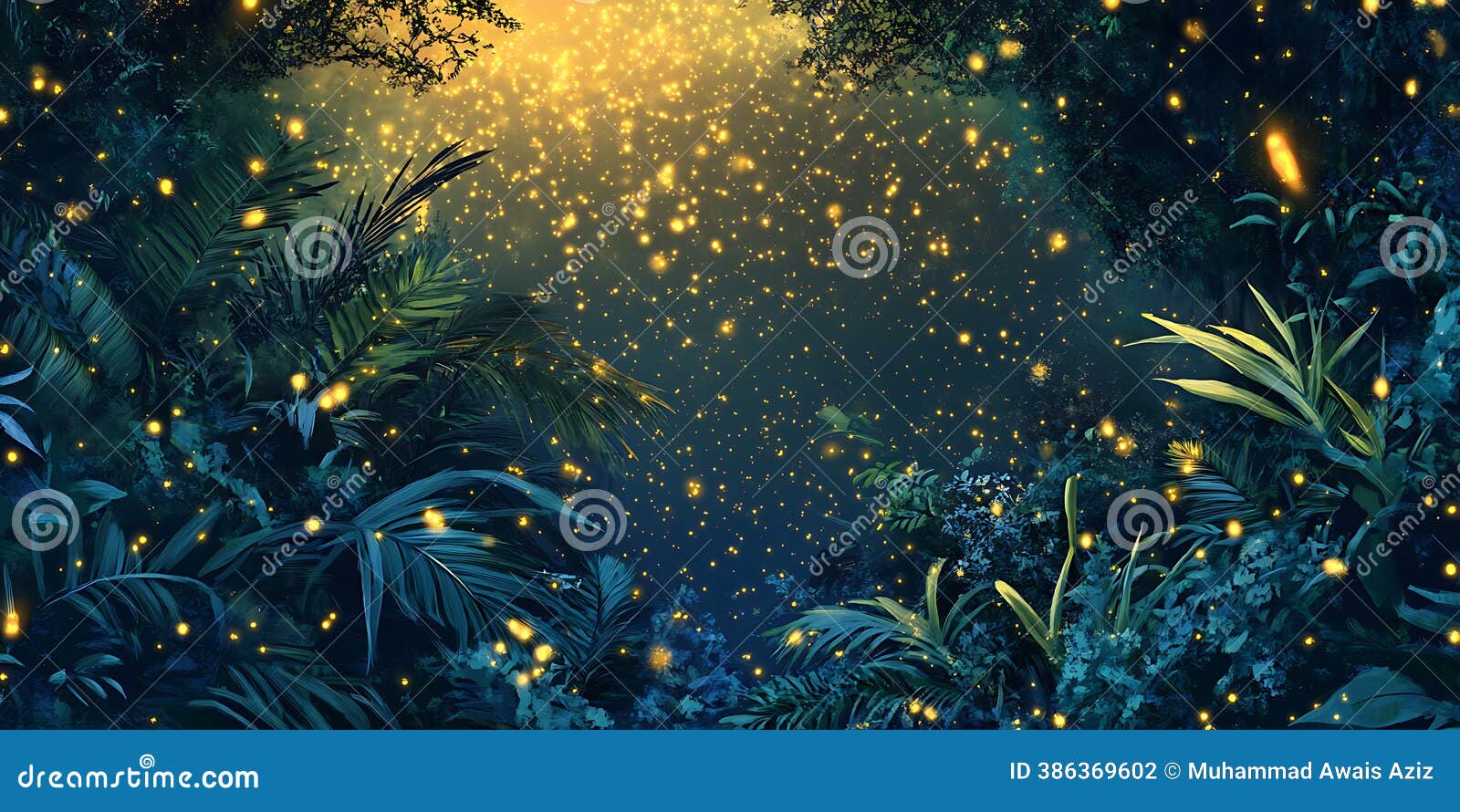 Magical Firefly Illuminates Night Garden With Glowing Golden Wings ...