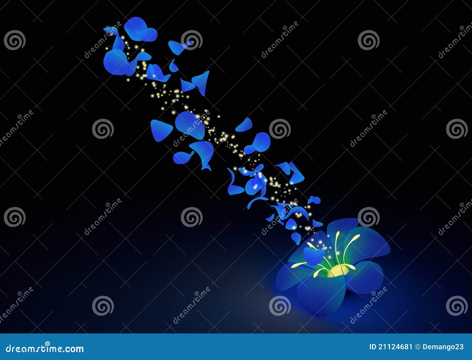 Magical flower stock illustration. Illustration of flying - 21124681