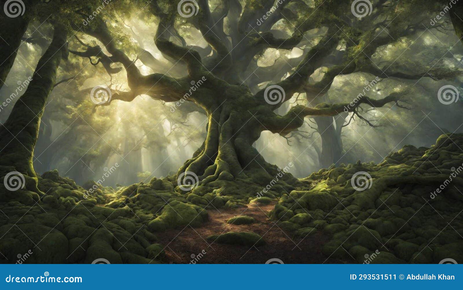 A Magical Forest with Towering, Ancient Trees and a Sense of Wonder and ...