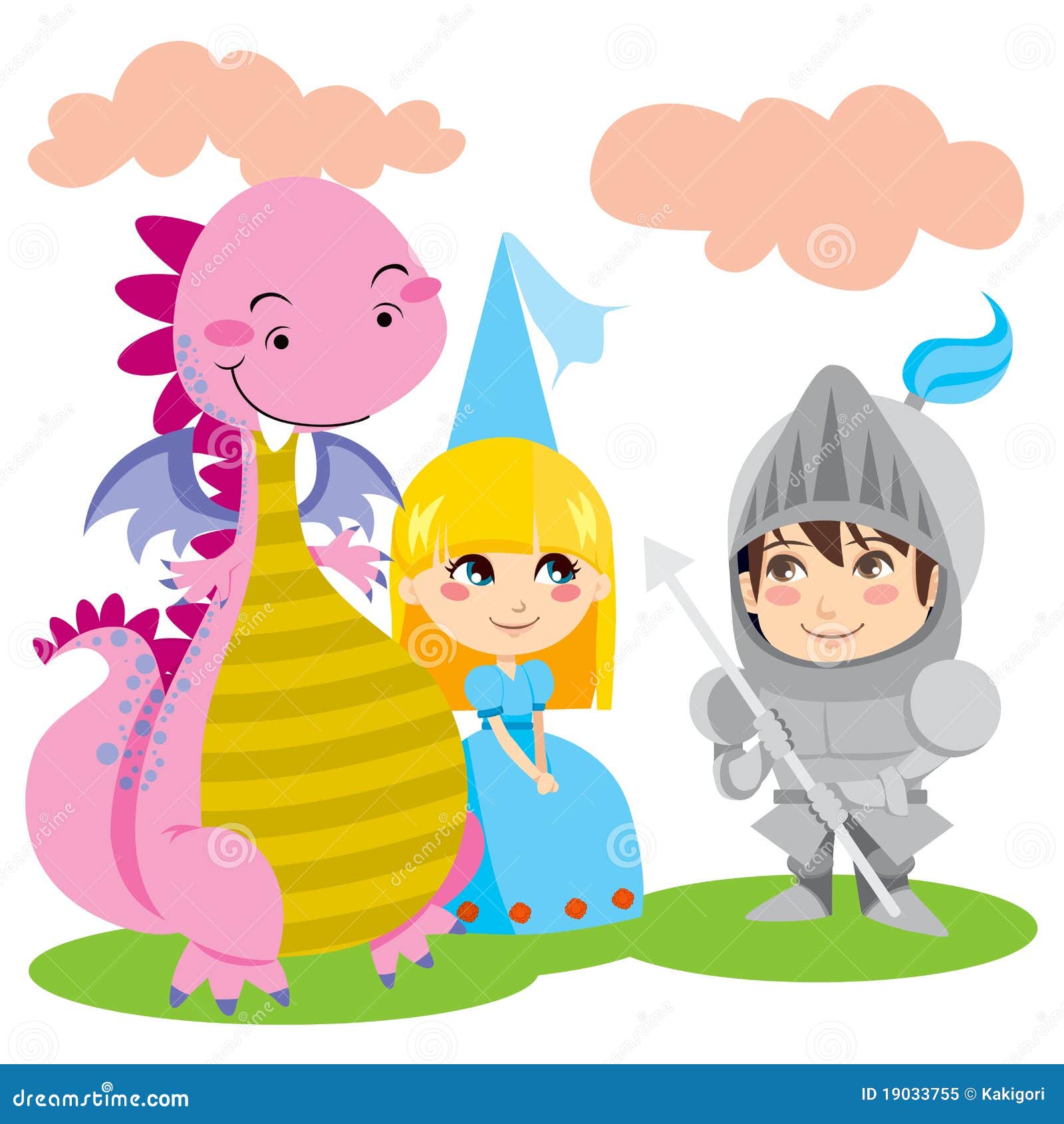Magical Friends stock vector. Illustration of dragon - 19033755