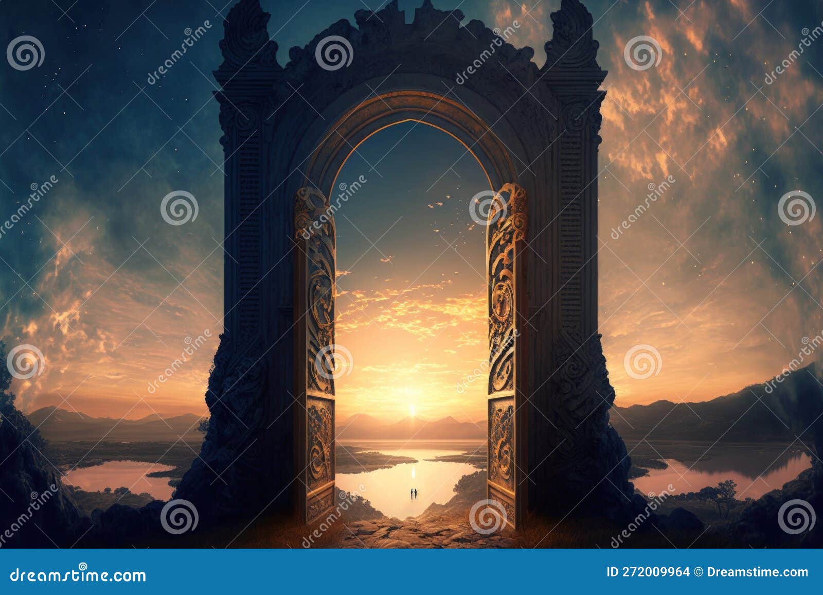 A Magical Gateway To Another World Stock Illustration - Illustration of ...