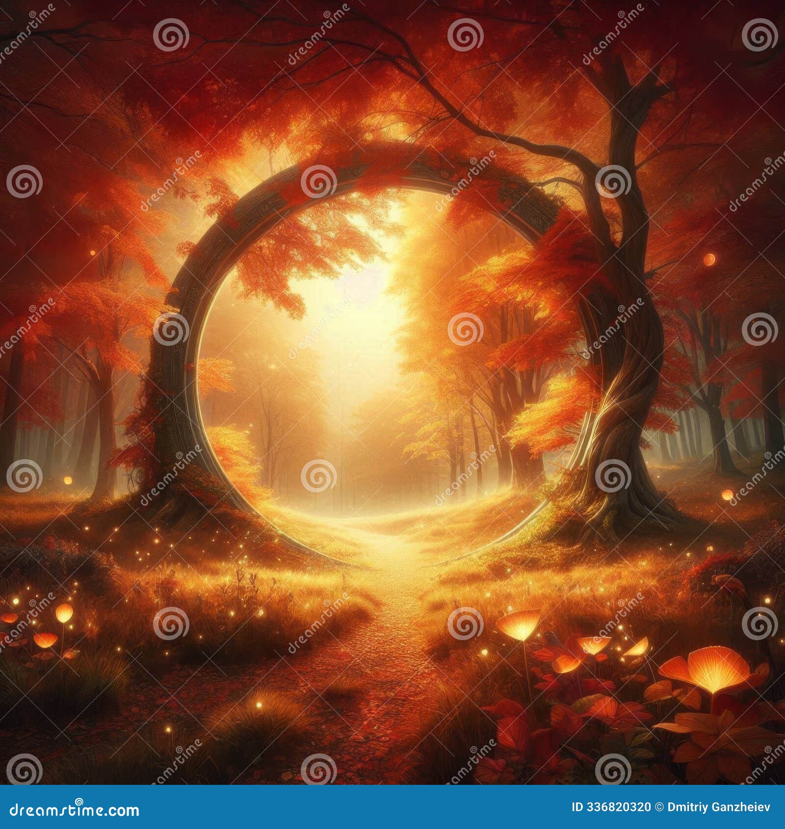 Magical Gateway To Another World Stock Illustration - Illustration of ...