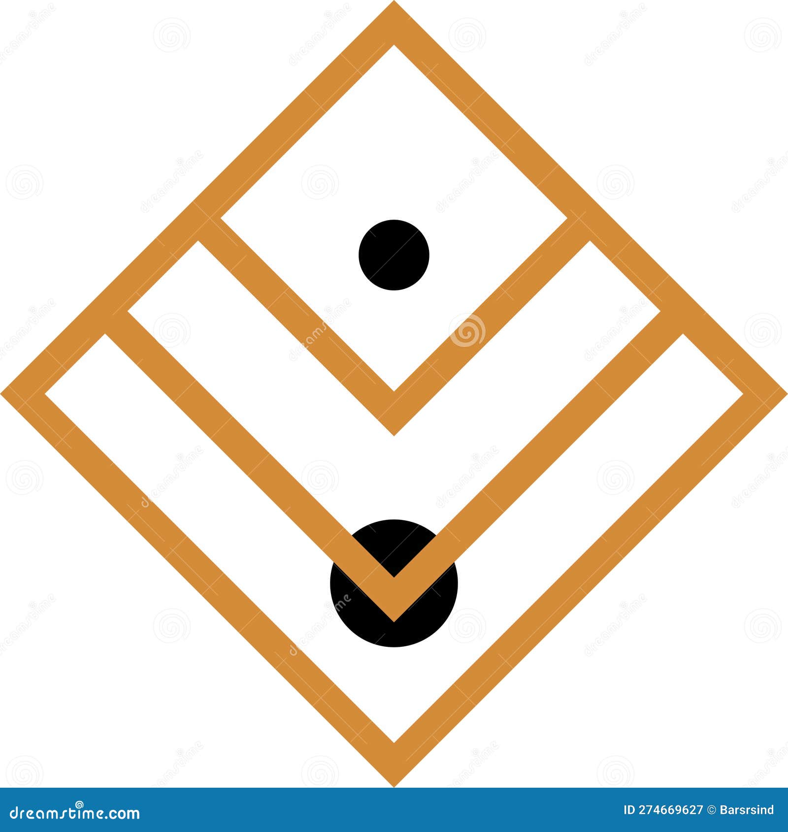 Magical Geometric Squares Symbol Stock Illustration - Illustration of ...