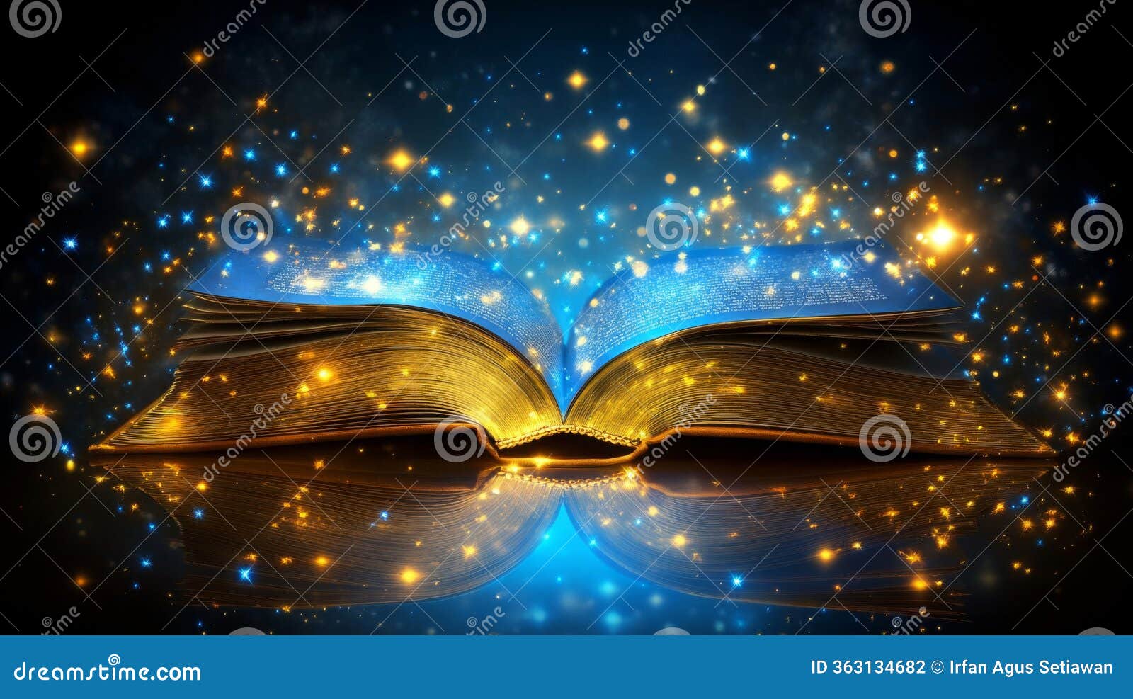 Glowing Open Scroll Parchment Revealing The Book Of The Bible. Book Of ...