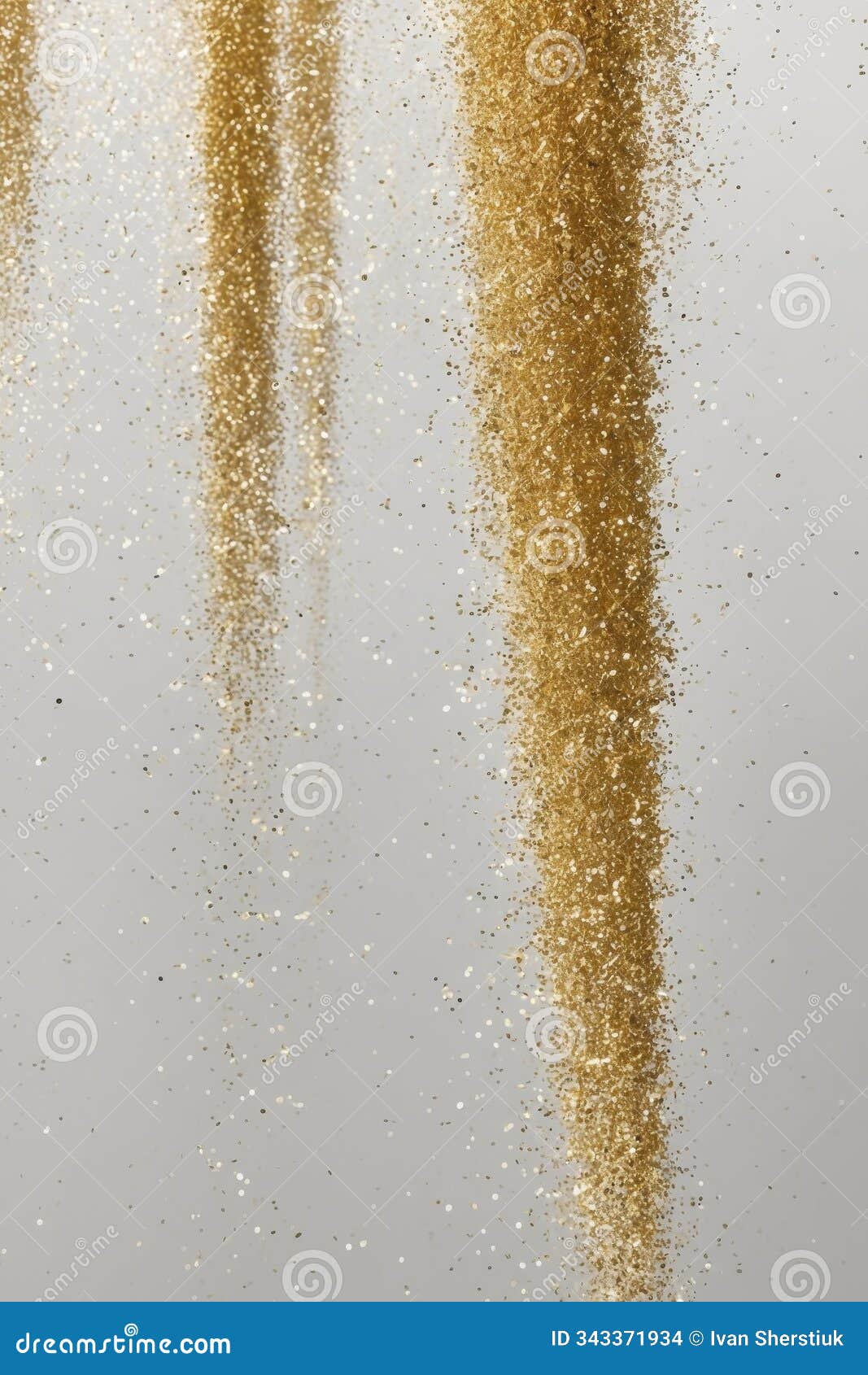 Magical Golden Glitter Particles Falling on a Black Background. Stock ...