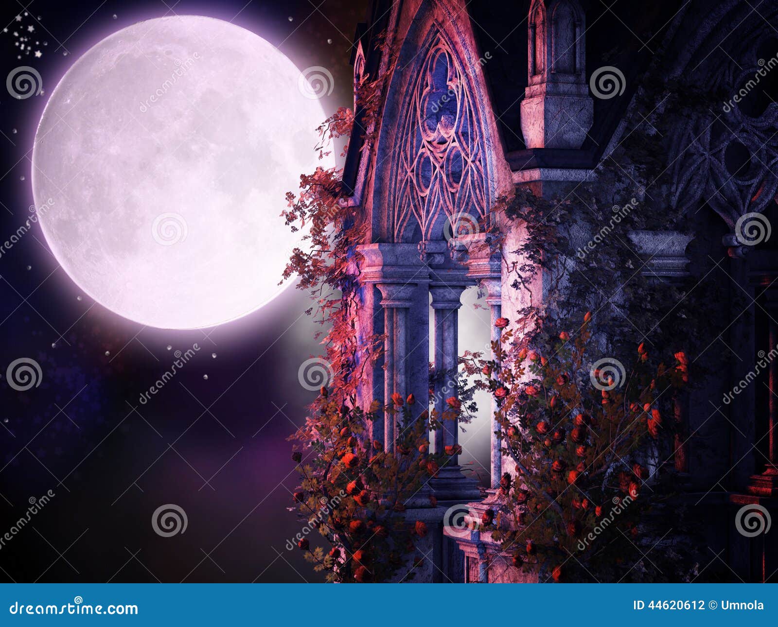 Magical gothic night stock illustration. Illustration of magical - 44620612