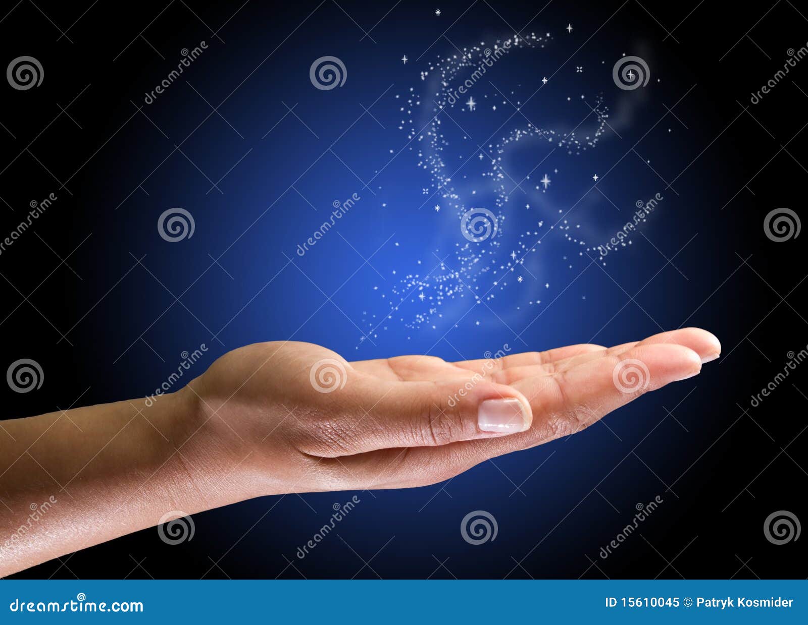 Magical hand stock image. Image of breeze, background - 15610045