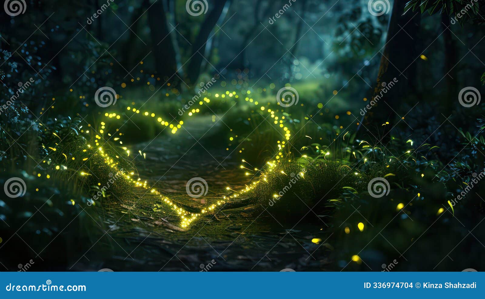 Magical Heart Lights Royalty-Free Cartoon | CartoonDealer.com #328689311
