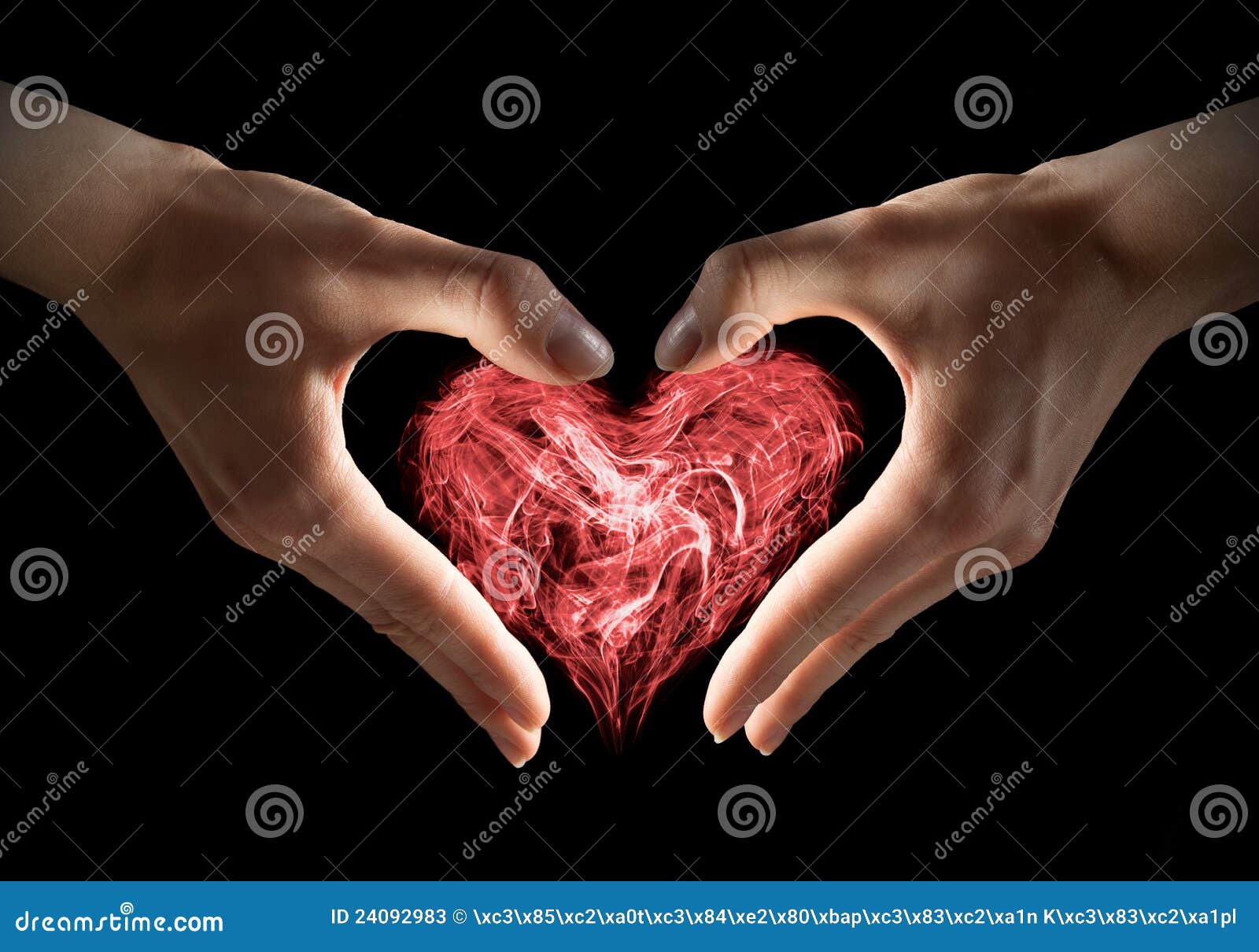 Magical heart in hands stock image. Image of hand, background - 24092983