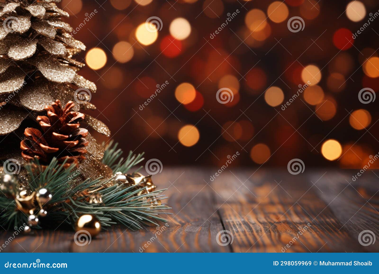 Magical Holiday Christmas Backdrop a Sparkling Tree and Bokeh Lights on ...