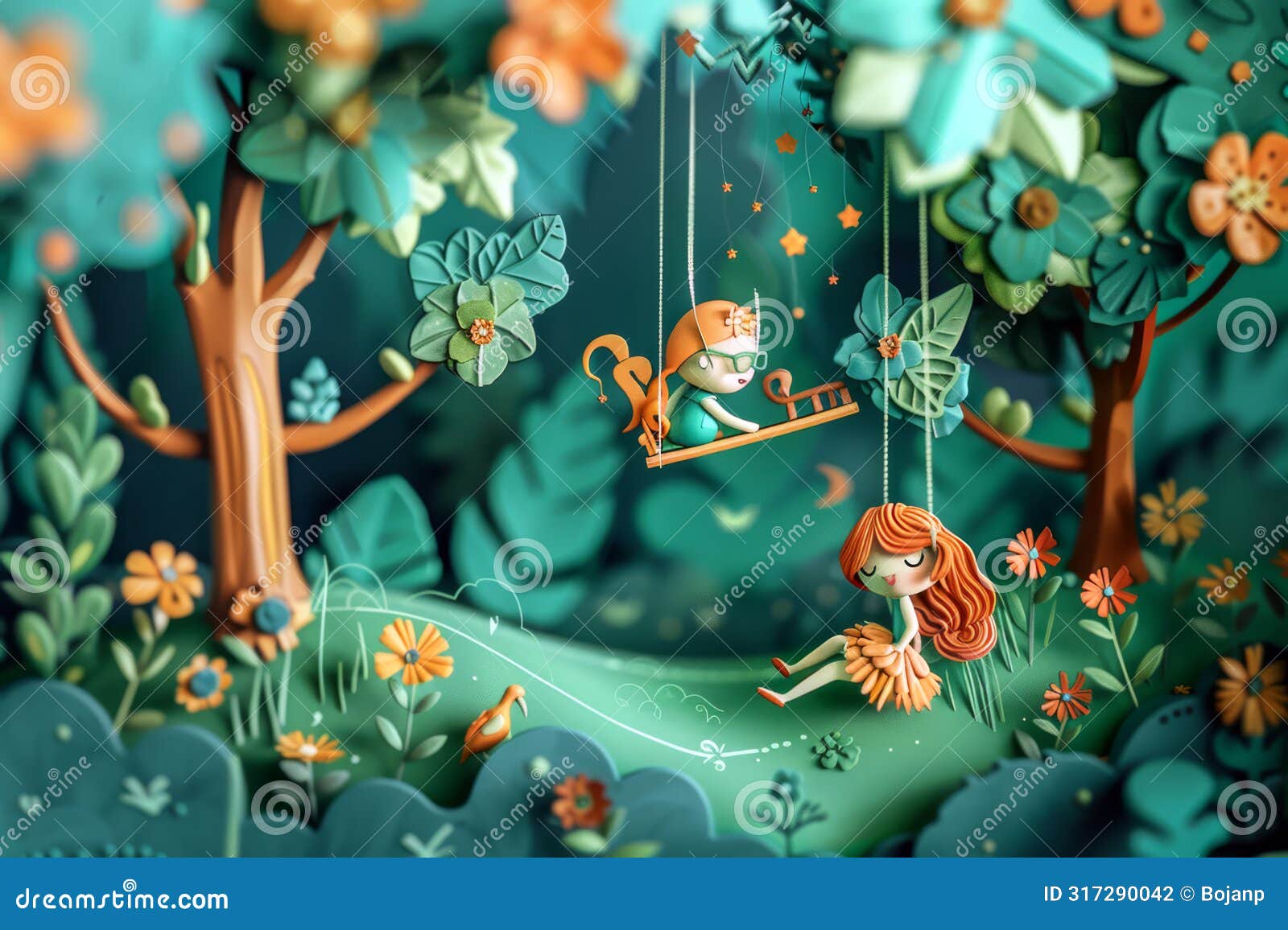Magical Cartoon Like Imaginary Kids World Stock Illustration ...