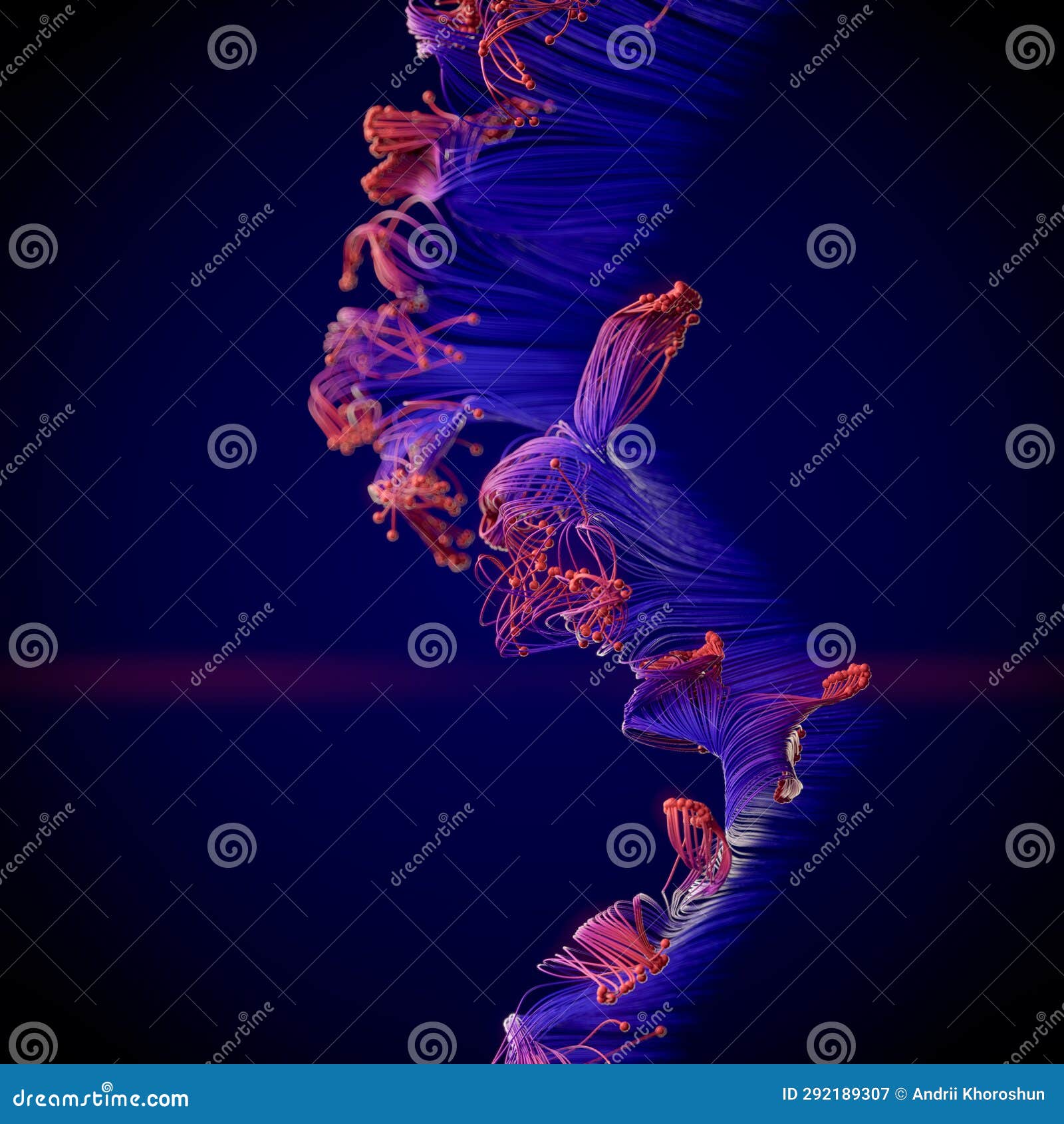 Magical Intertwining Growing Lines with Bright Pink and Blue Gradient ...