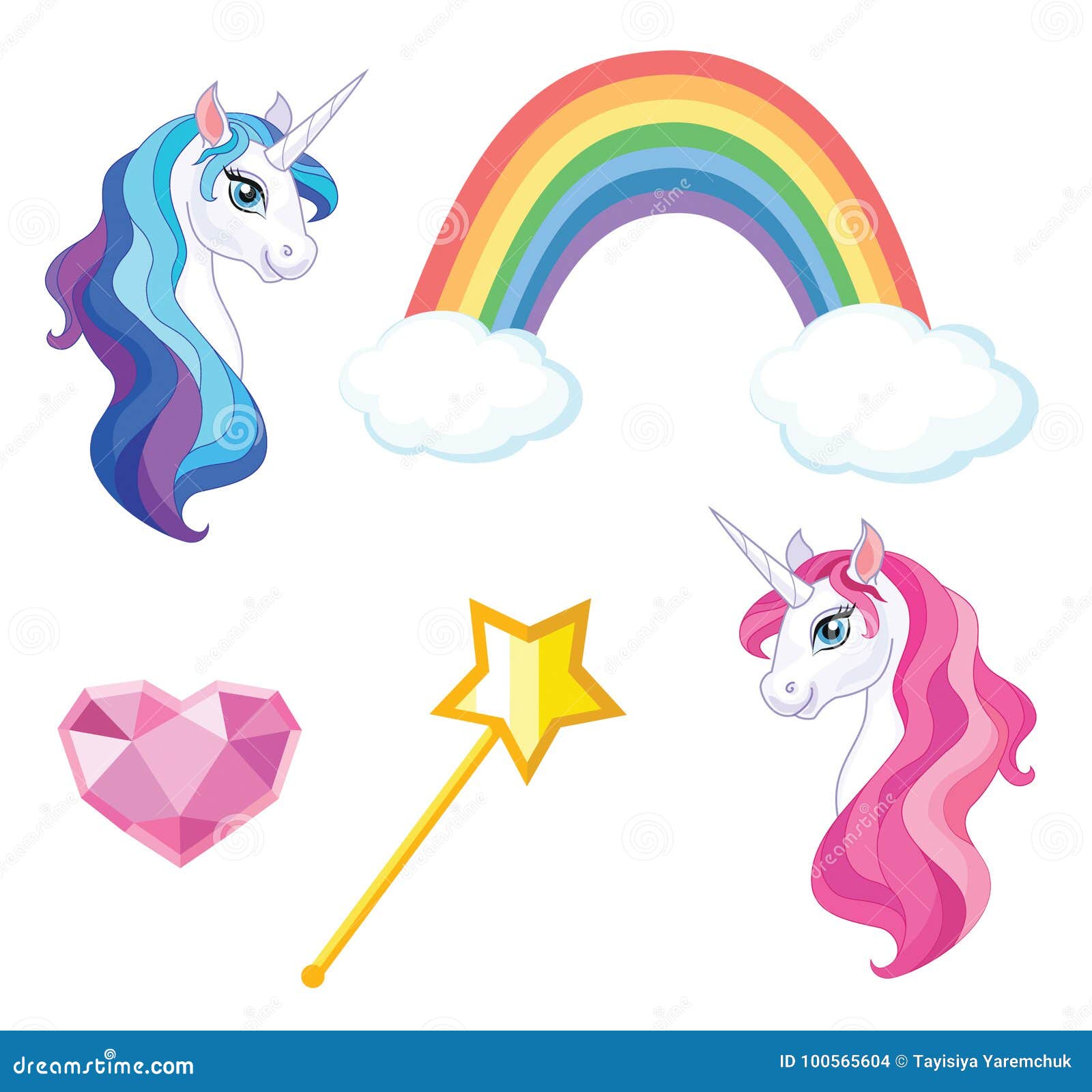 Magical Items Set In Cartoon Style On Dark Background, Fantasy ...