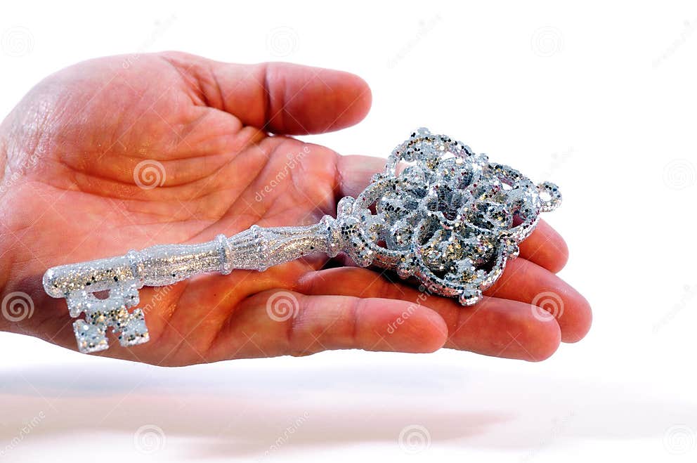 Magical key stock image. Image of offering, hand, diamonds - 22450713