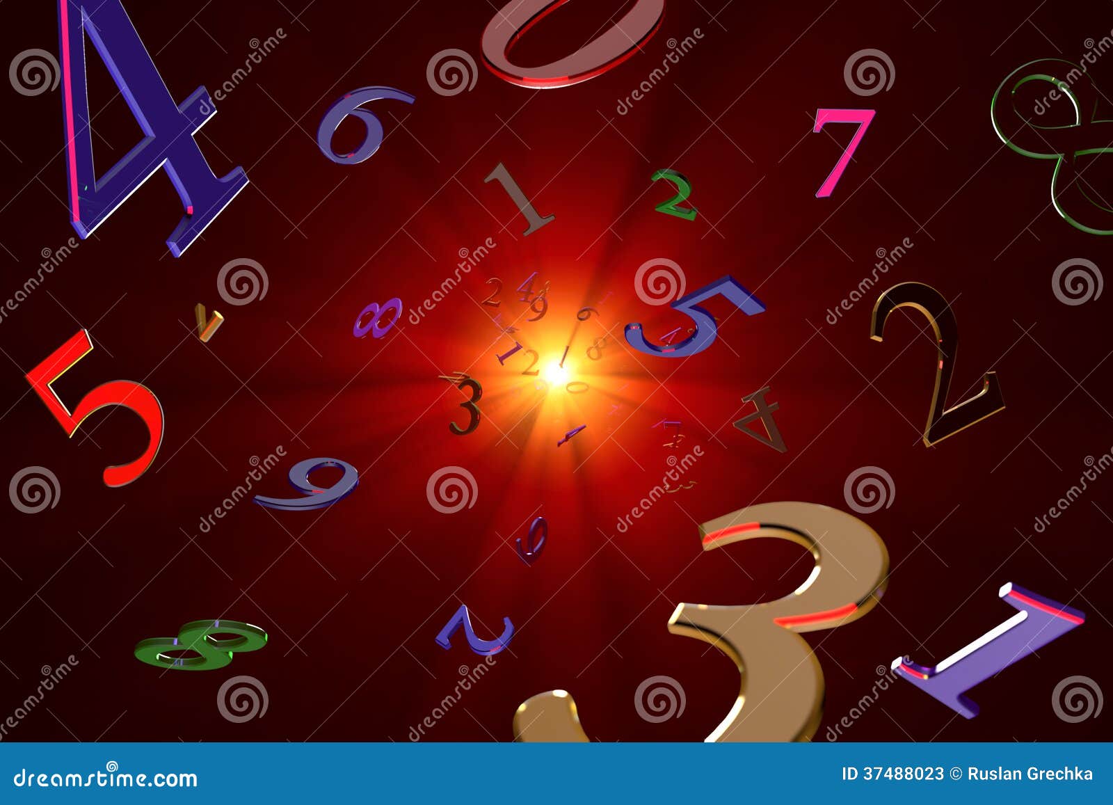Magical Knowledge about Numbers (Numerology). Stock Illustration ...
