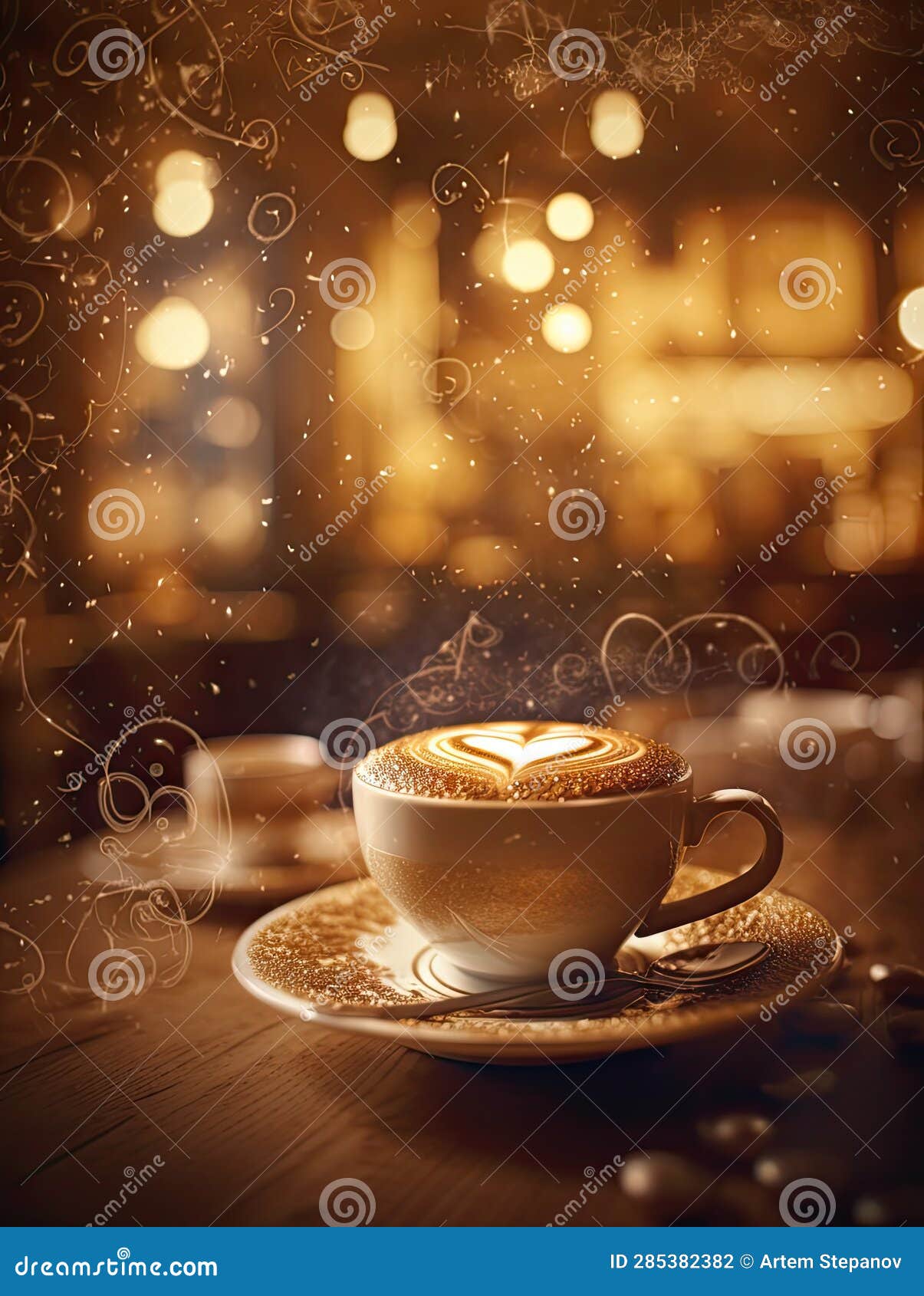 Magical Latte Art Cappuccino Coffee Foam Drink Design Beautiful