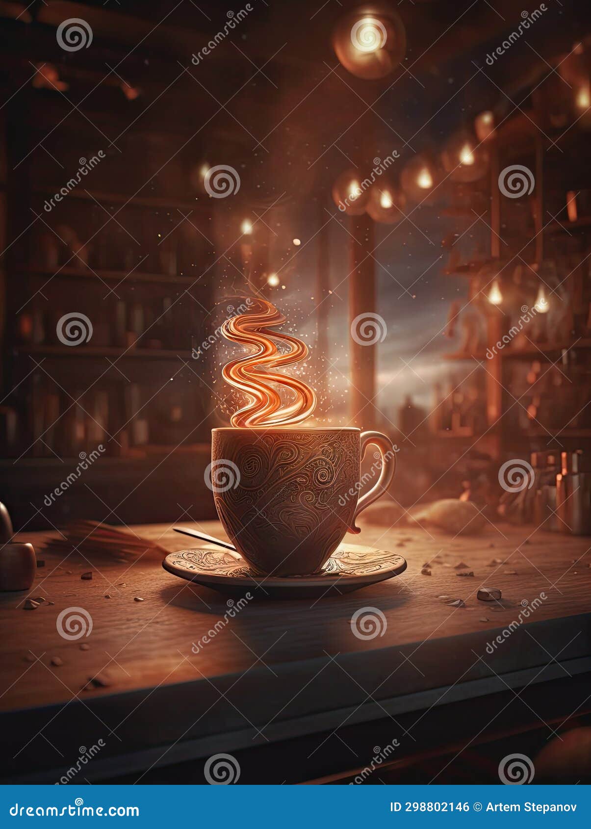 Magical Latte Art Cappuccino Coffee Foam Drink Design Beautiful