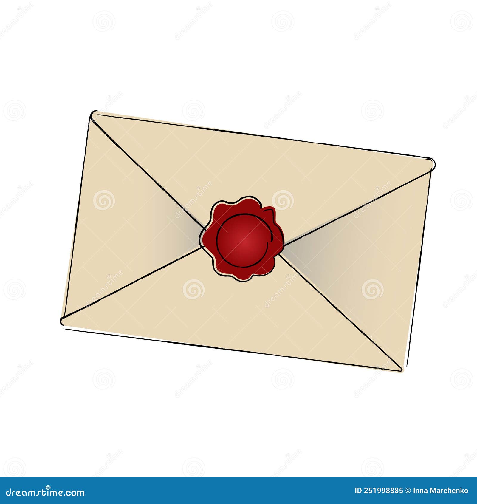 Magical Letter Invitation . Magic Post Flat Concept Stock Vector ...