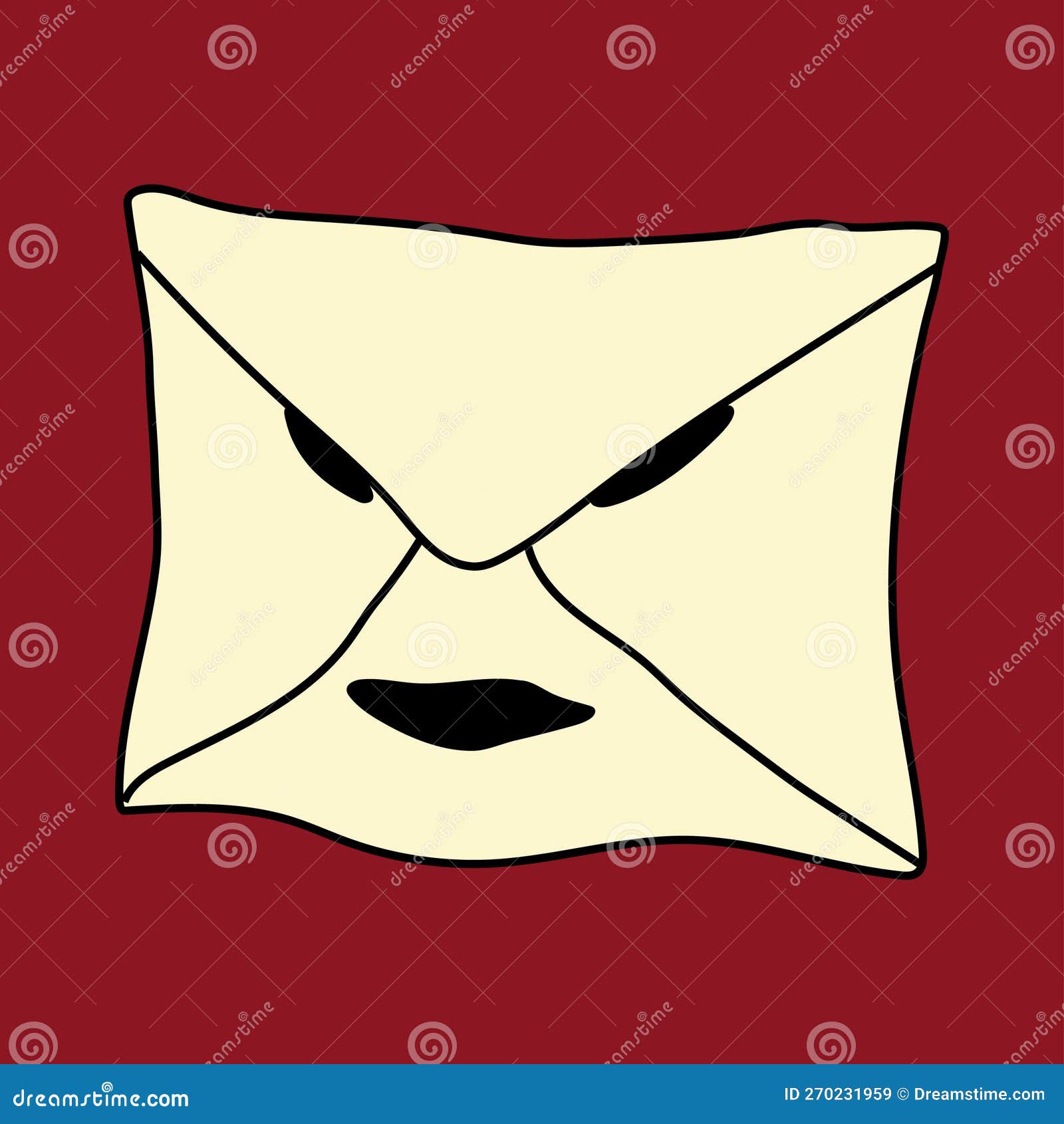 Magical Letter Talking Face. Magic Post Flat Concept Stock Vector ...