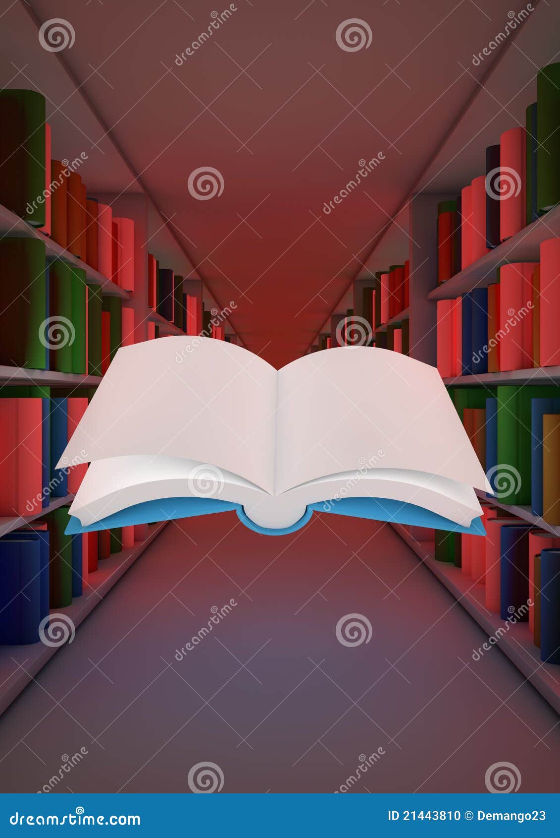 Magical library concept stock illustration. Illustration of shelf ...