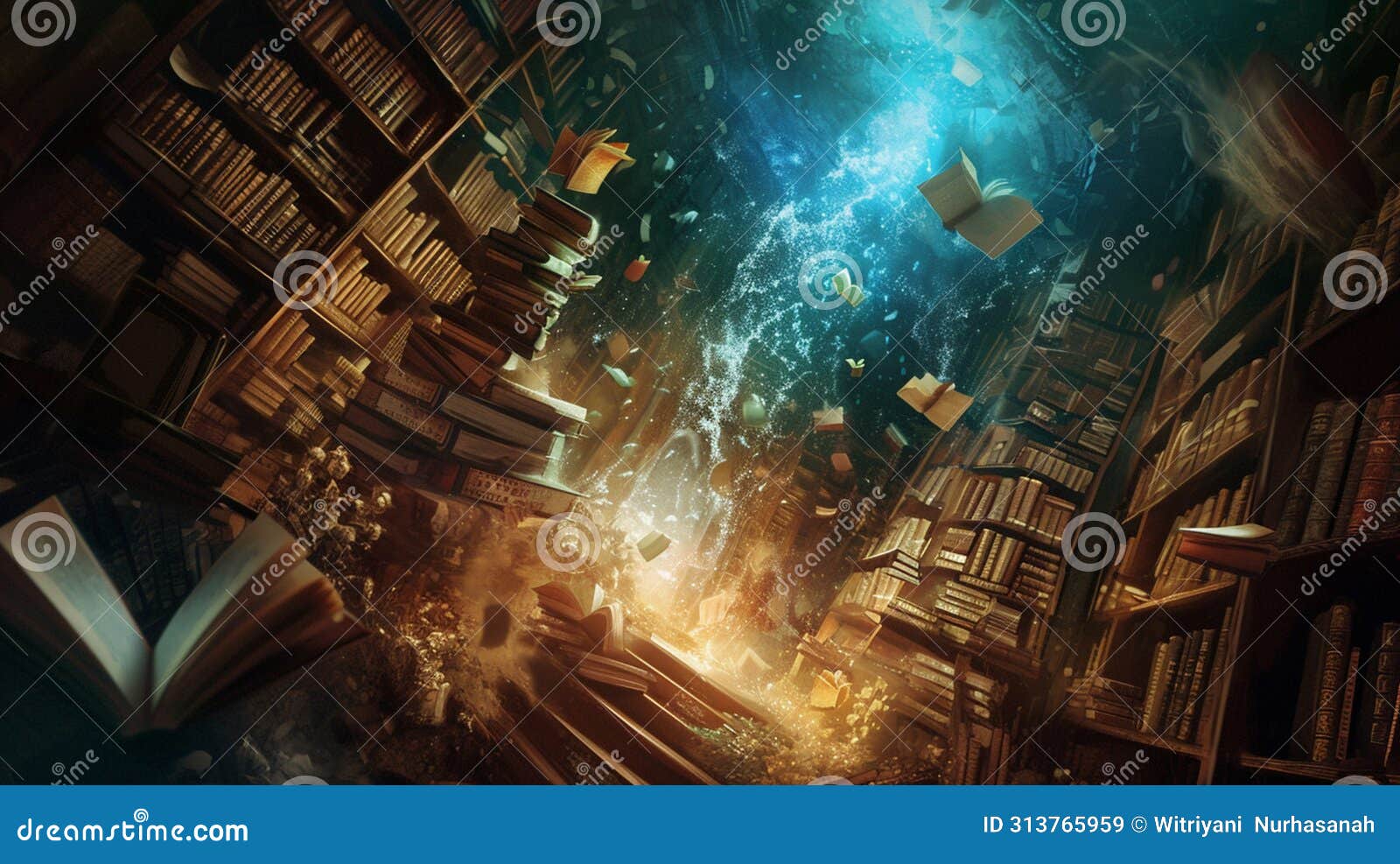 A Magical Library Existing within a Pocket Dimension. Generative Ai ...