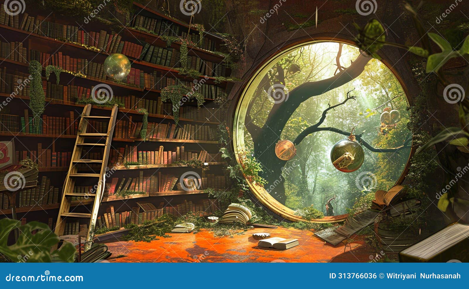 A Magical Library Existing within a Pocket Dimension. Generative Ai ...