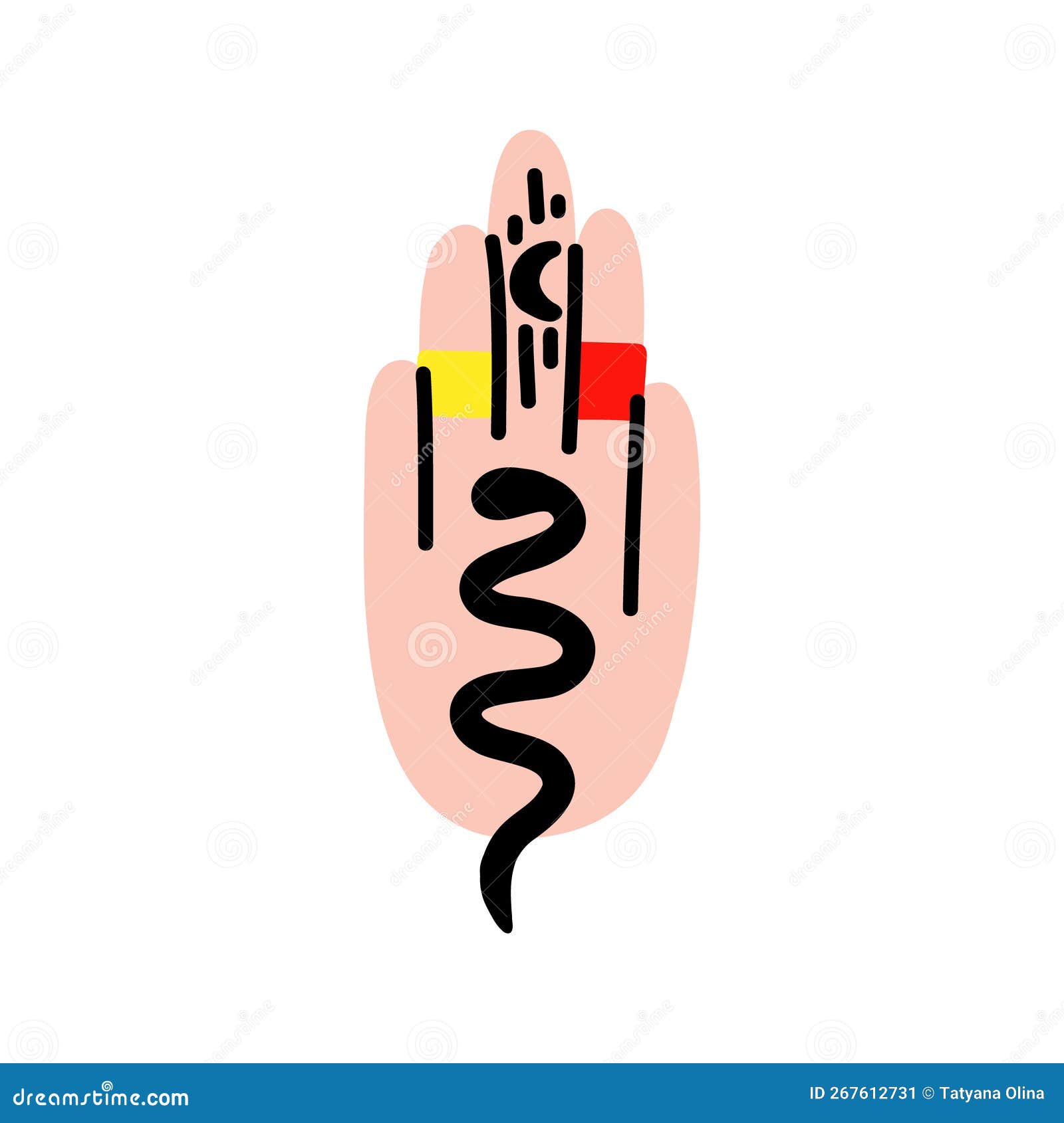 A Magical Mystical Hand. Vector Illustration Stock Vector ...